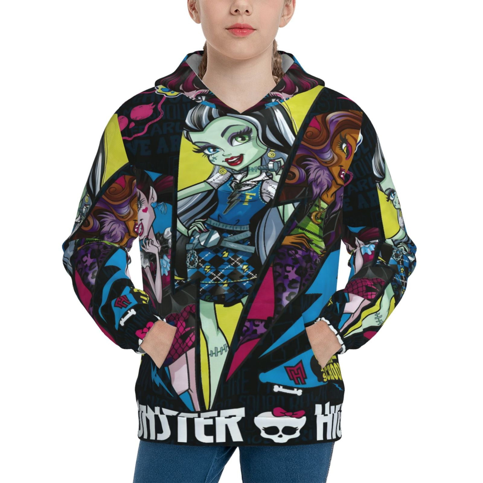 Monster High Hoodies Themed Hoodie Featuring Colorful Cartoon Character ...