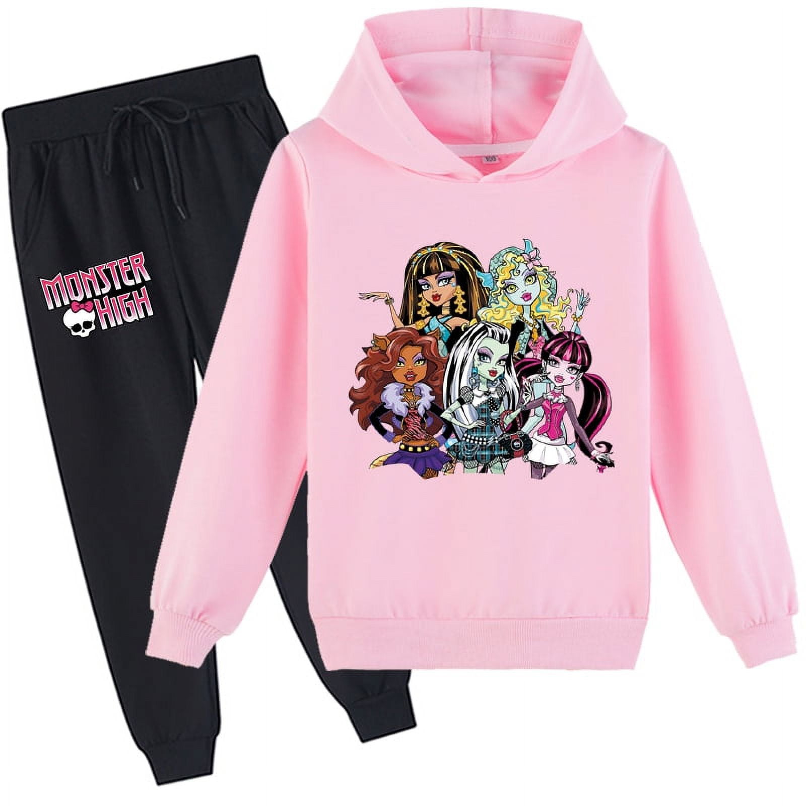 Monster High Hoodies with Jogger Pants Set Graphic Sweatsuit Tops ...