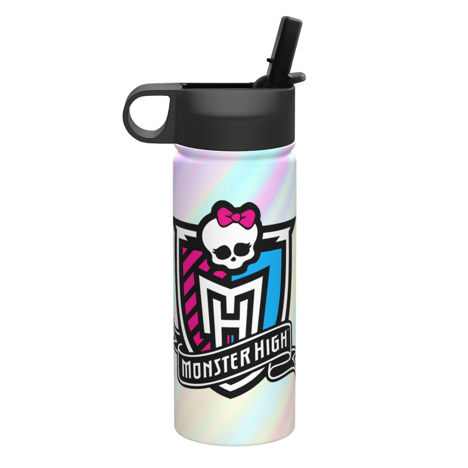 Monster High Kids Insulated Water Bottle With Straw - 18 Oz Stainless ...