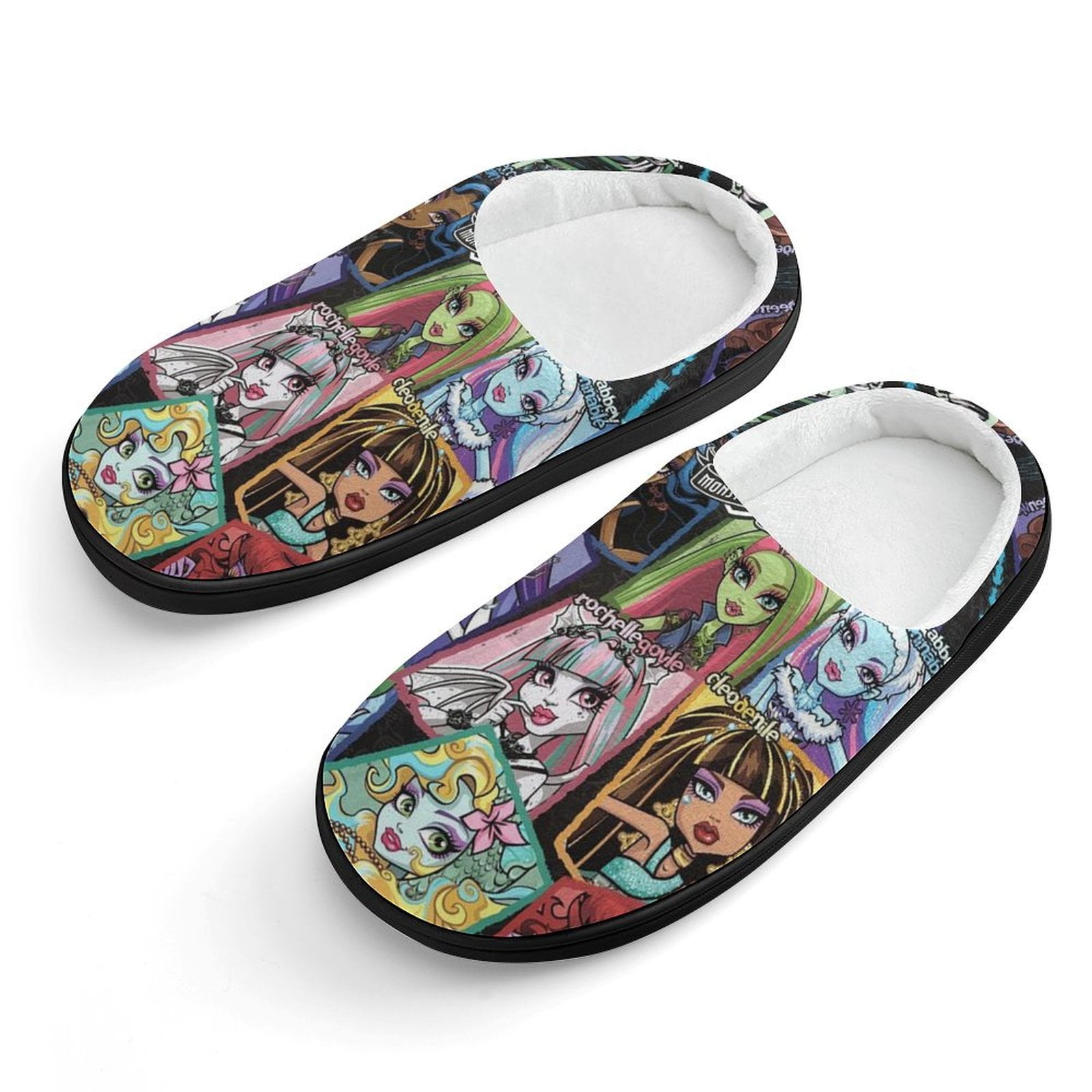Monster High Kids Slippers Boys Girls Warm Soft House Slippers Non-Slip ...