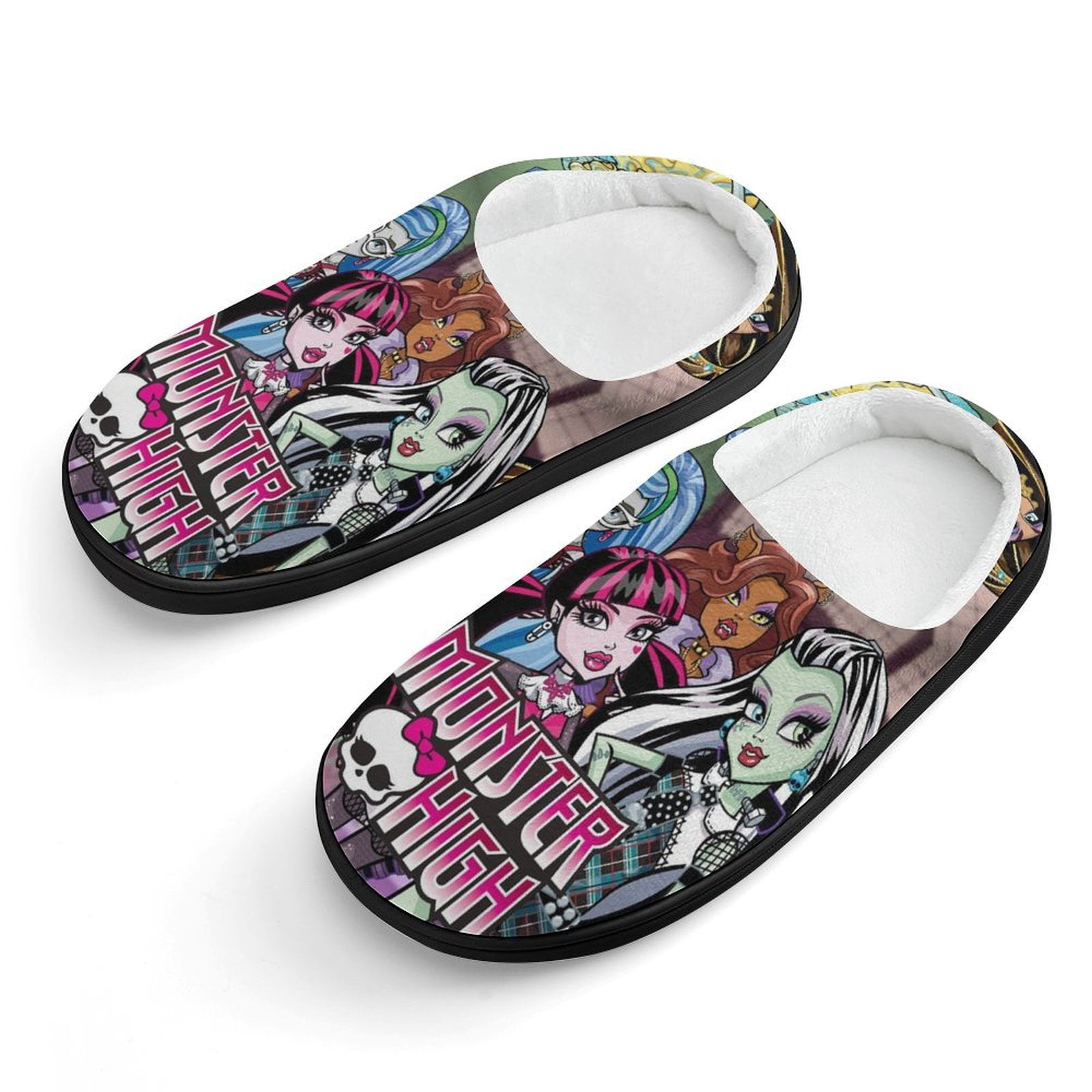 Monster High Kids Slippers Boys Girls Warm Soft House Slippers Non-Slip ...