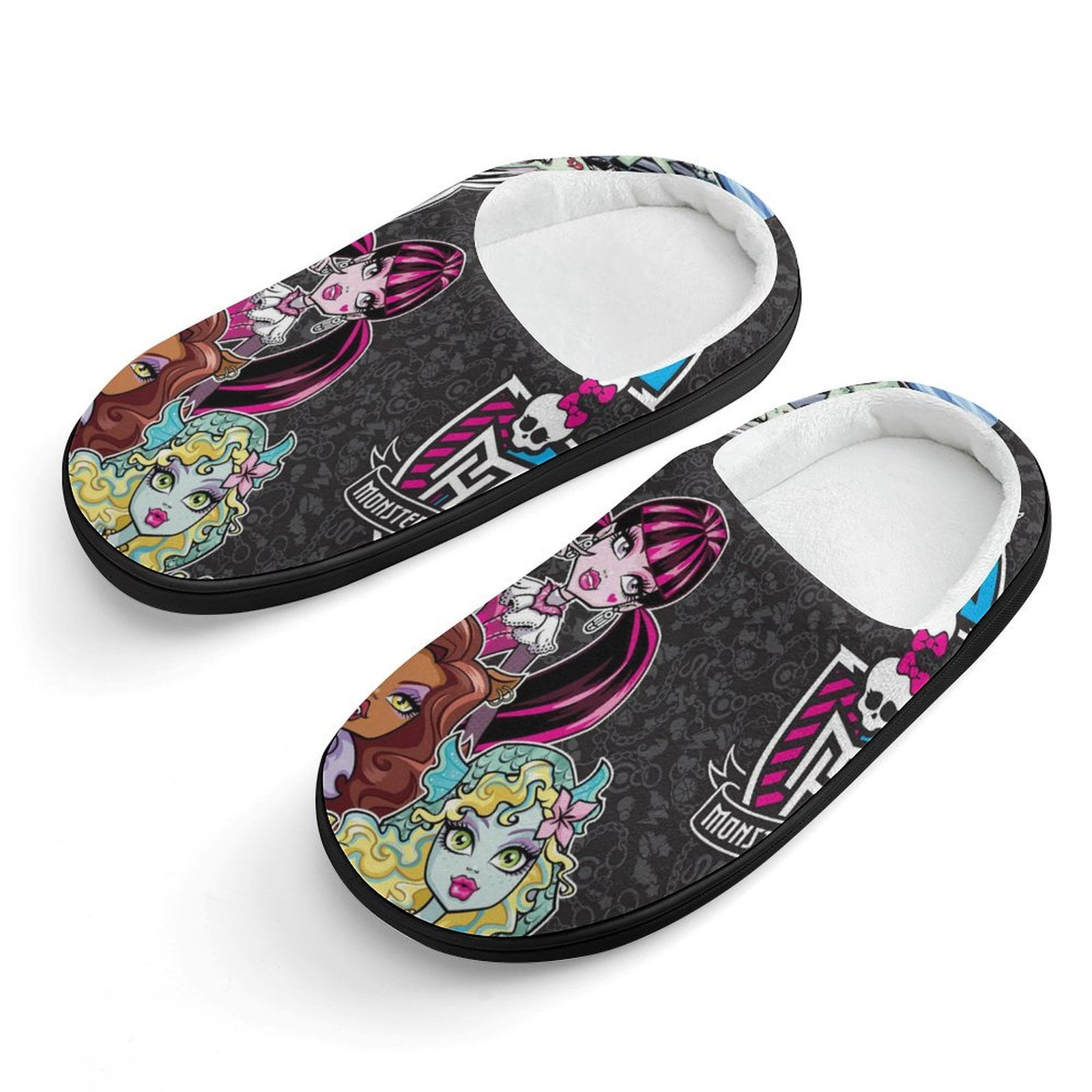 Monster High Kids Slippers Boys Girls Warm Soft House Slippers Non-Slip ...