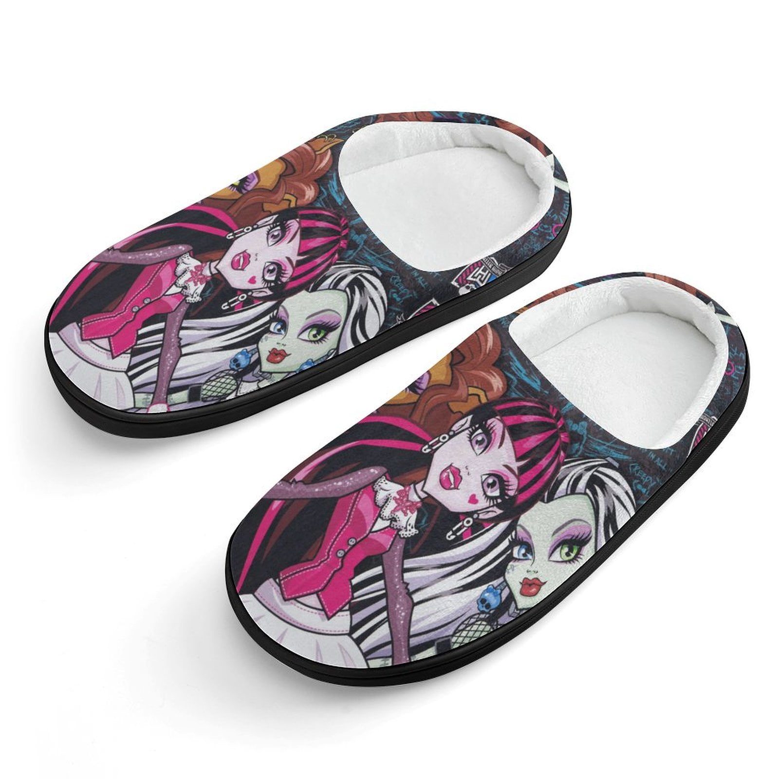 Monster High Kids Slippers Boys Girls Warm Soft House Slippers Non-Slip ...