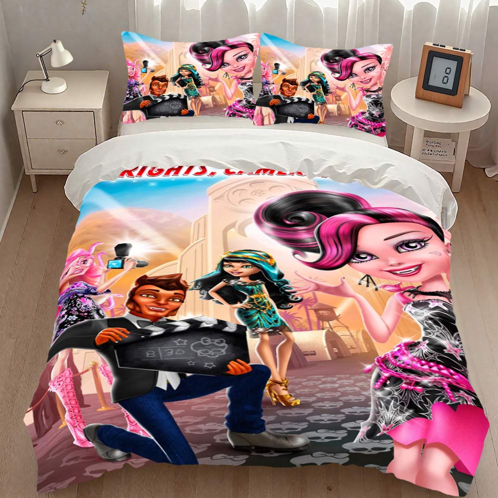 Monster High Kids Toddler Sheet Bedding Set Pillow Christmas Comforter ...