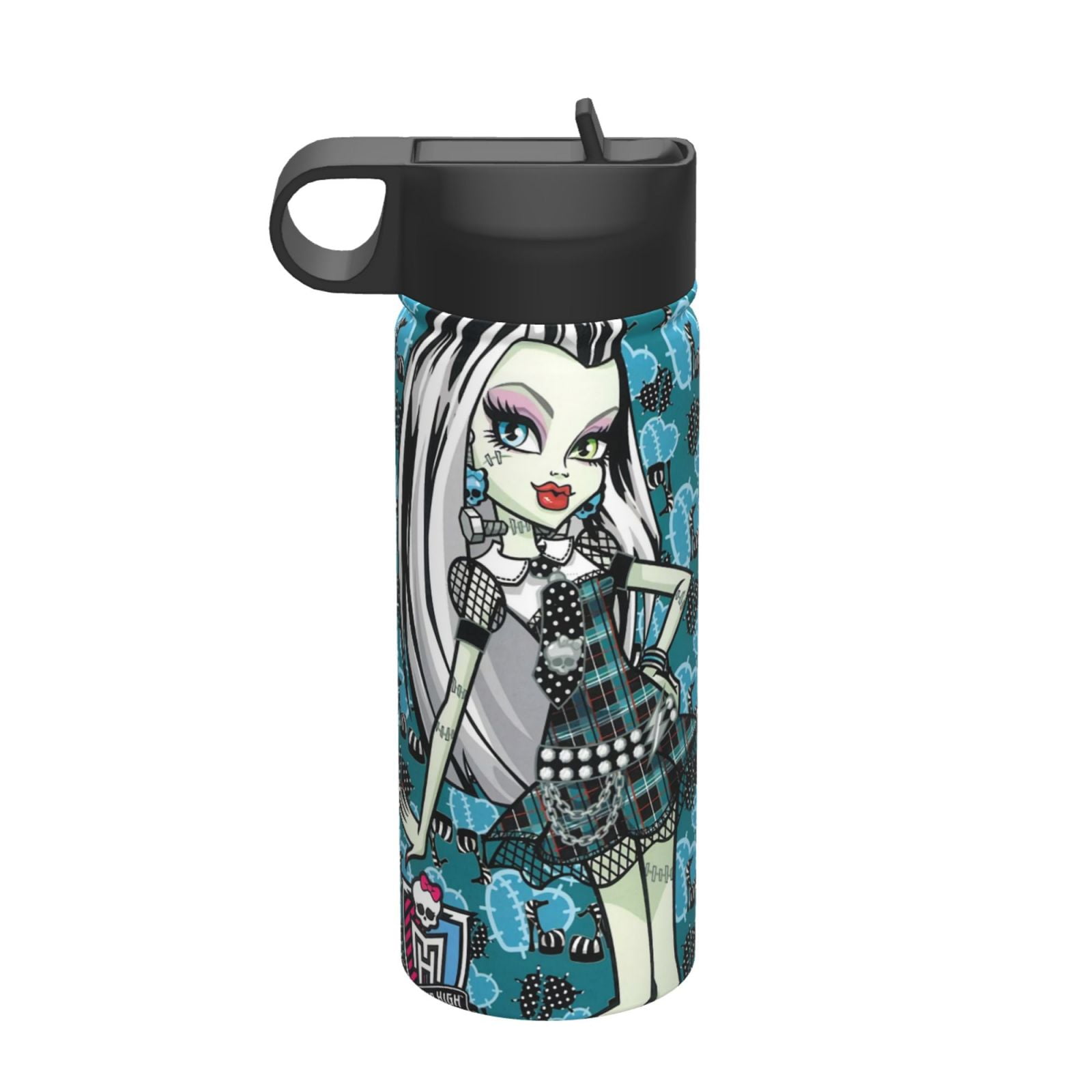 Monster High Kids Water Bottle with Flip Straw Lid 18OZ Vacuum ...
