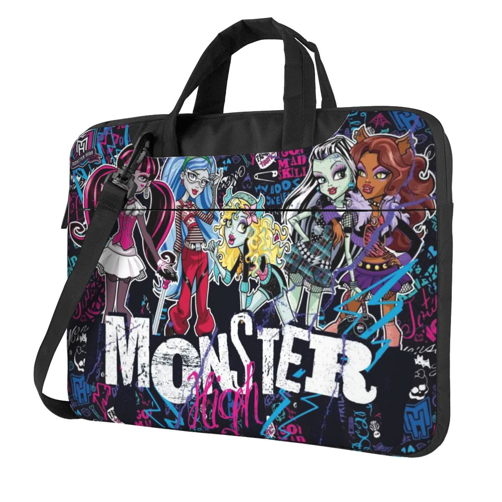 Monster High Laptop Shoulder Bag for Women Men, 15.6 inch Computer ...