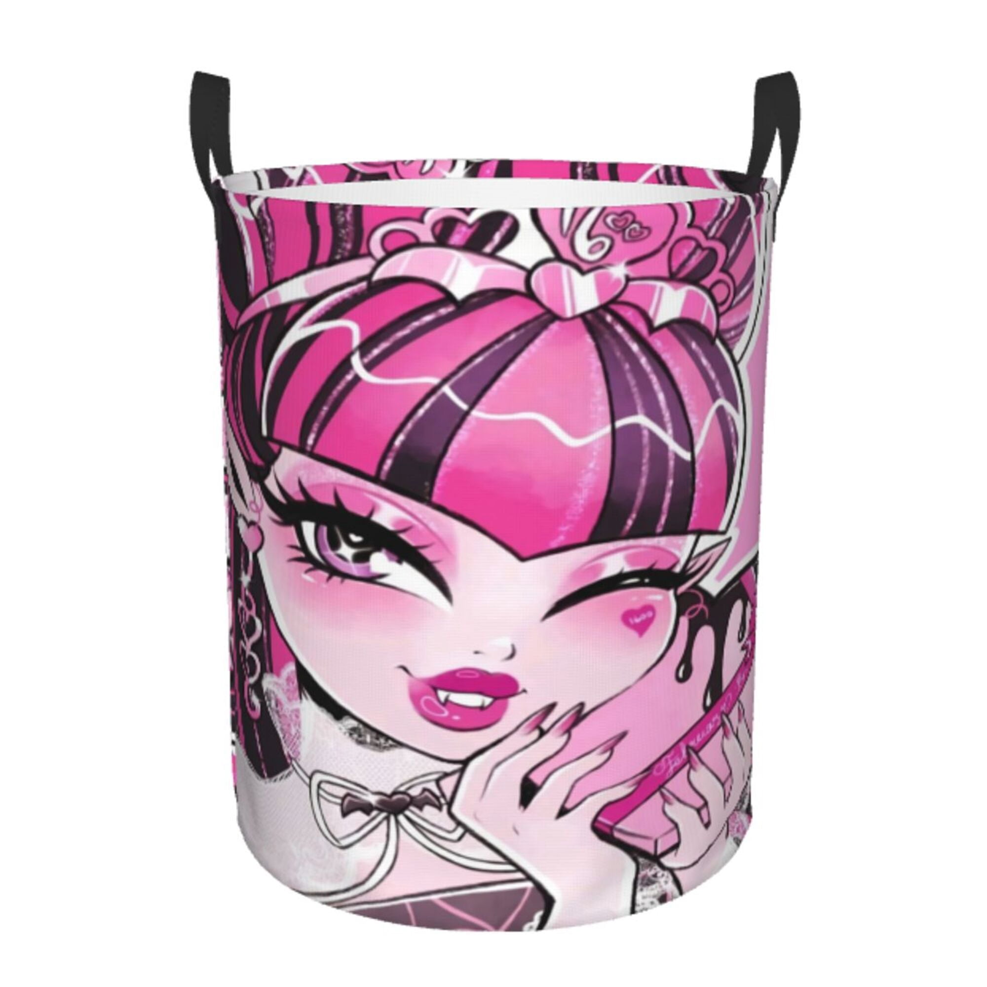 Monster High Laundry Hamper With Handle Funny Waterproof Foldable ...