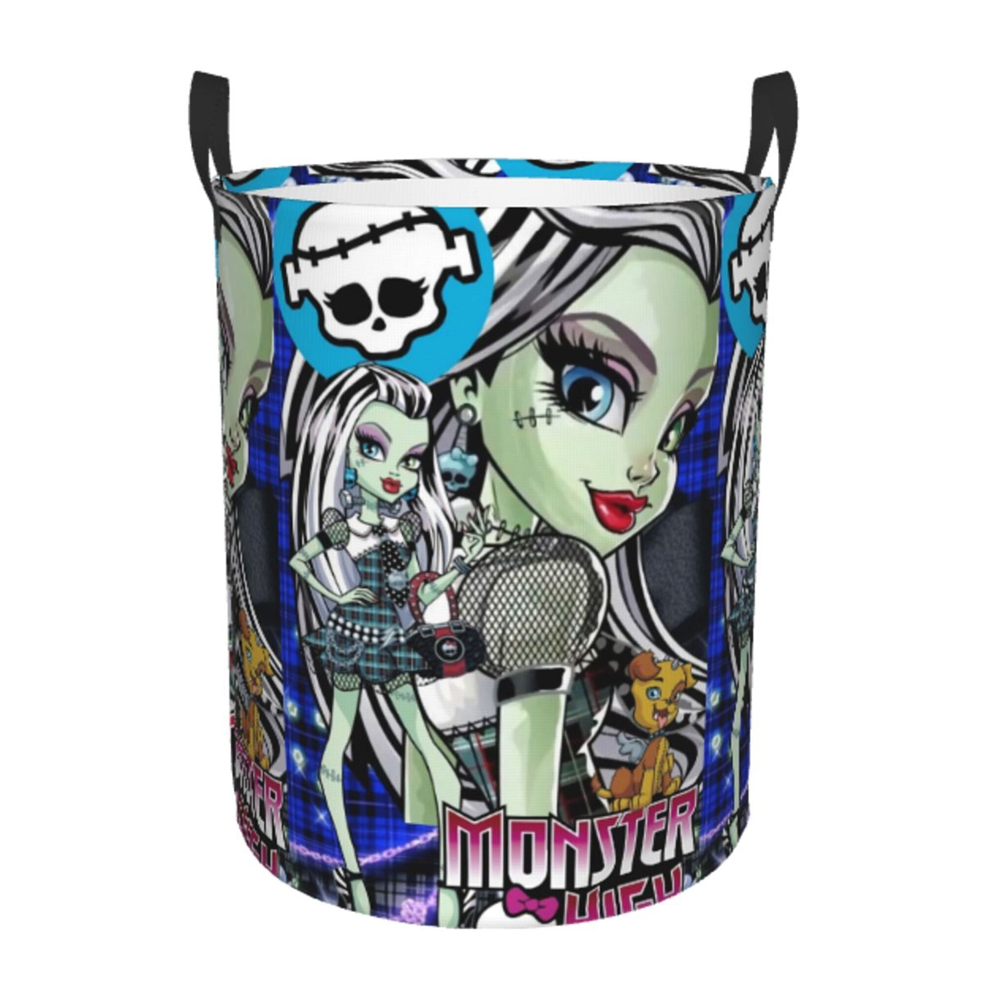 Monster High Laundry Hamper With Handle Funny Waterproof Foldable ...
