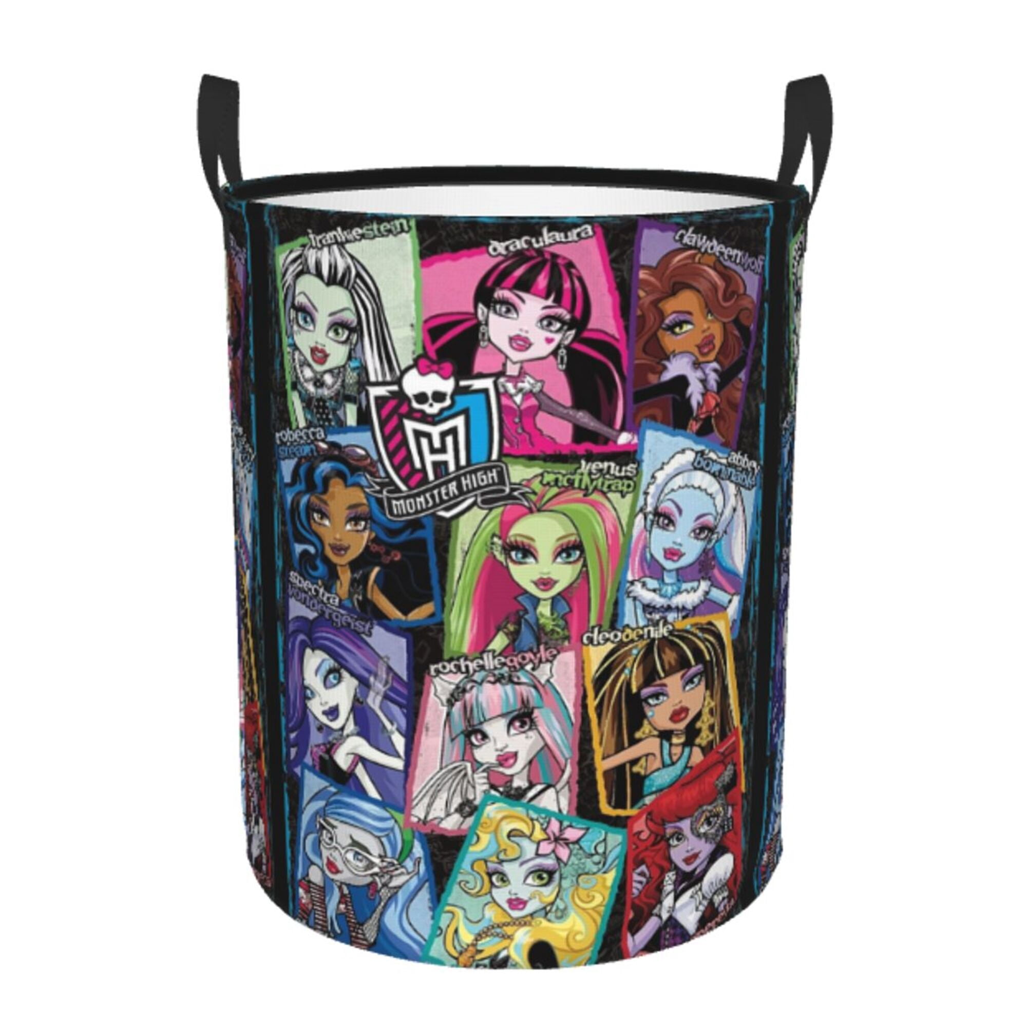 Monster High Laundry Hamper With Handle Funny Waterproof Foldable ...