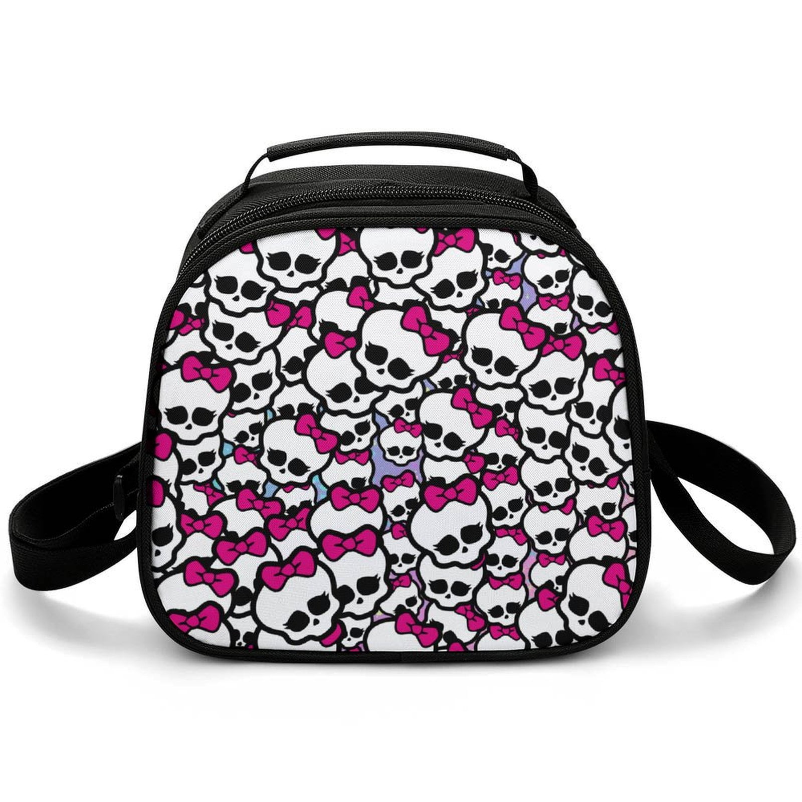 Monster High Logo Skull Insulated Lunch Bag Portable Bento Bag Daily ...