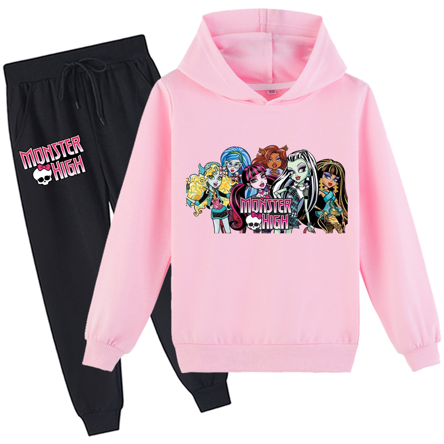 Monster High Long Sleeve Hooded Tracksuit 2 Piece Pullover Hoodies and ...