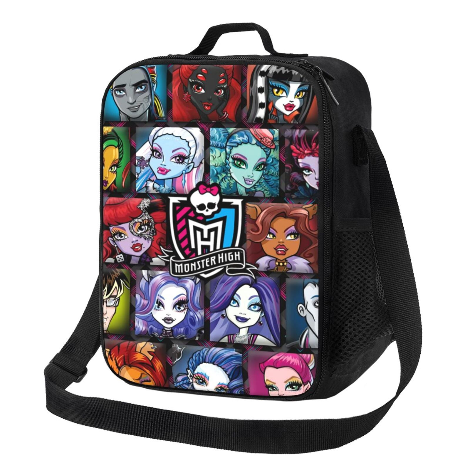 Monster High Lunch Bag Cartoon Insulated Lunch Box With Shoulder Strap