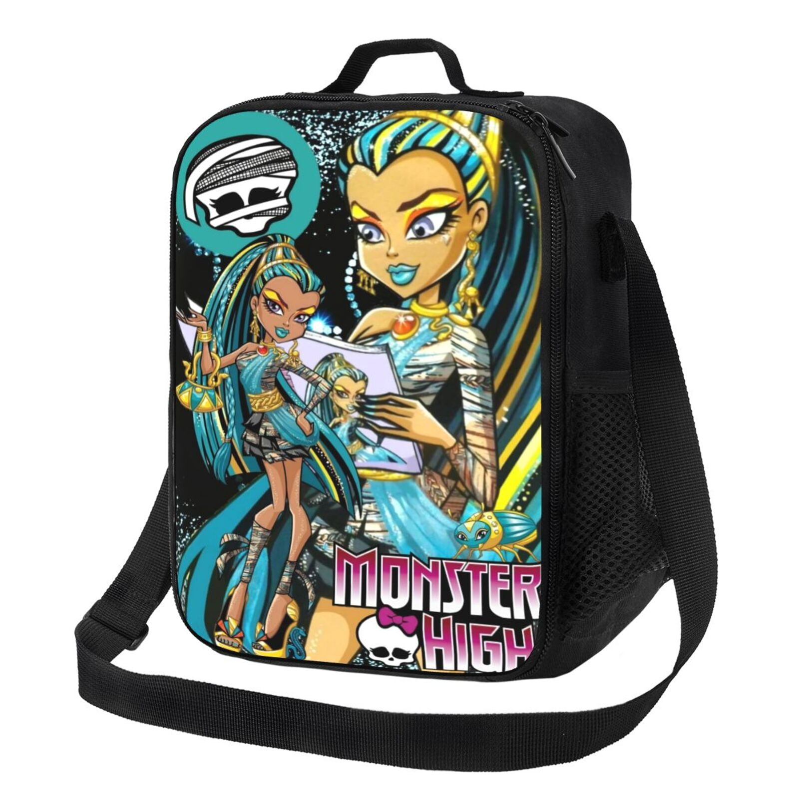 Monster High Lunch Bag Cartoon Insulated Lunch Box With Shoulder Strap