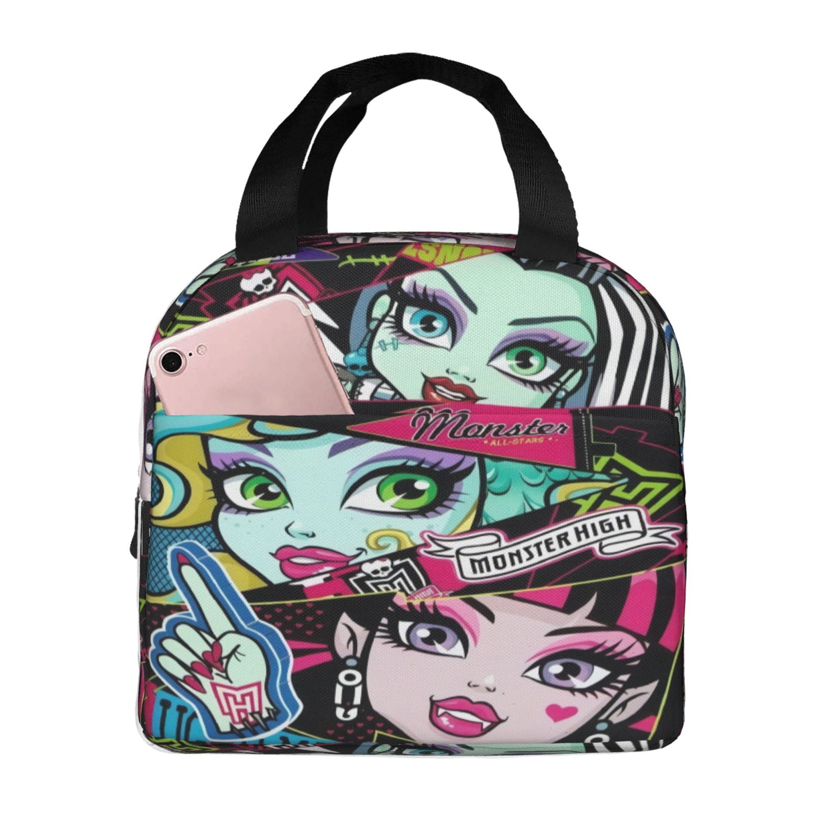 Monster High Lunch Bag Insulated Lunch Box Reusable Lunch Tote Bags ...