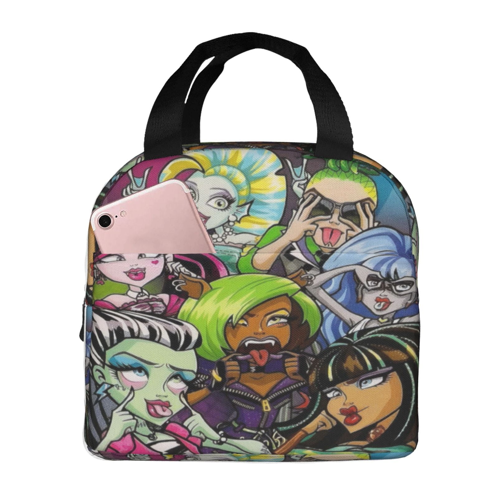 Monster High Lunch Bag Insulated Lunch Box Reusable Lunch Tote Bags ...