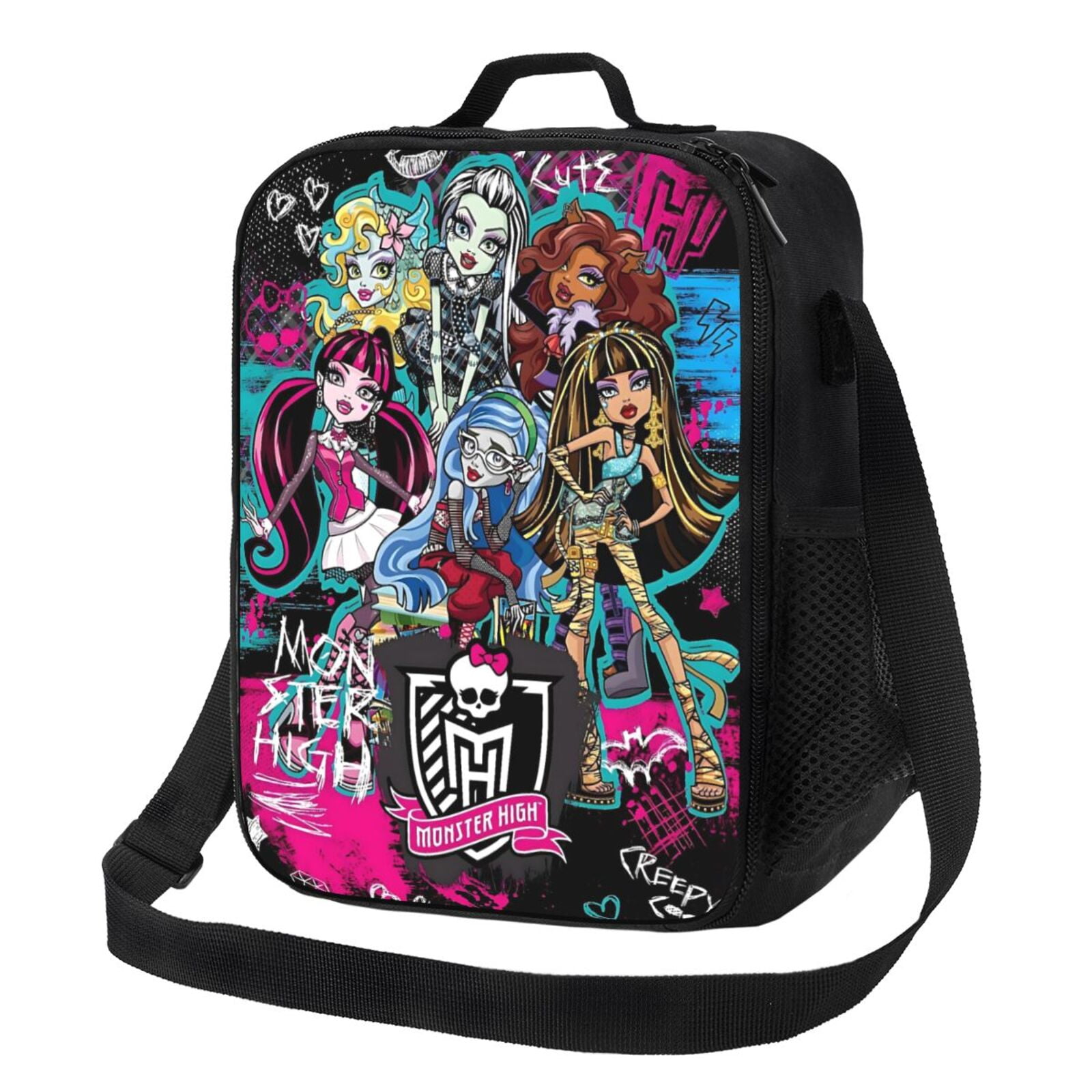 Monster High Lunch Bag Reusable Portable Insulated Cooler Box For ...