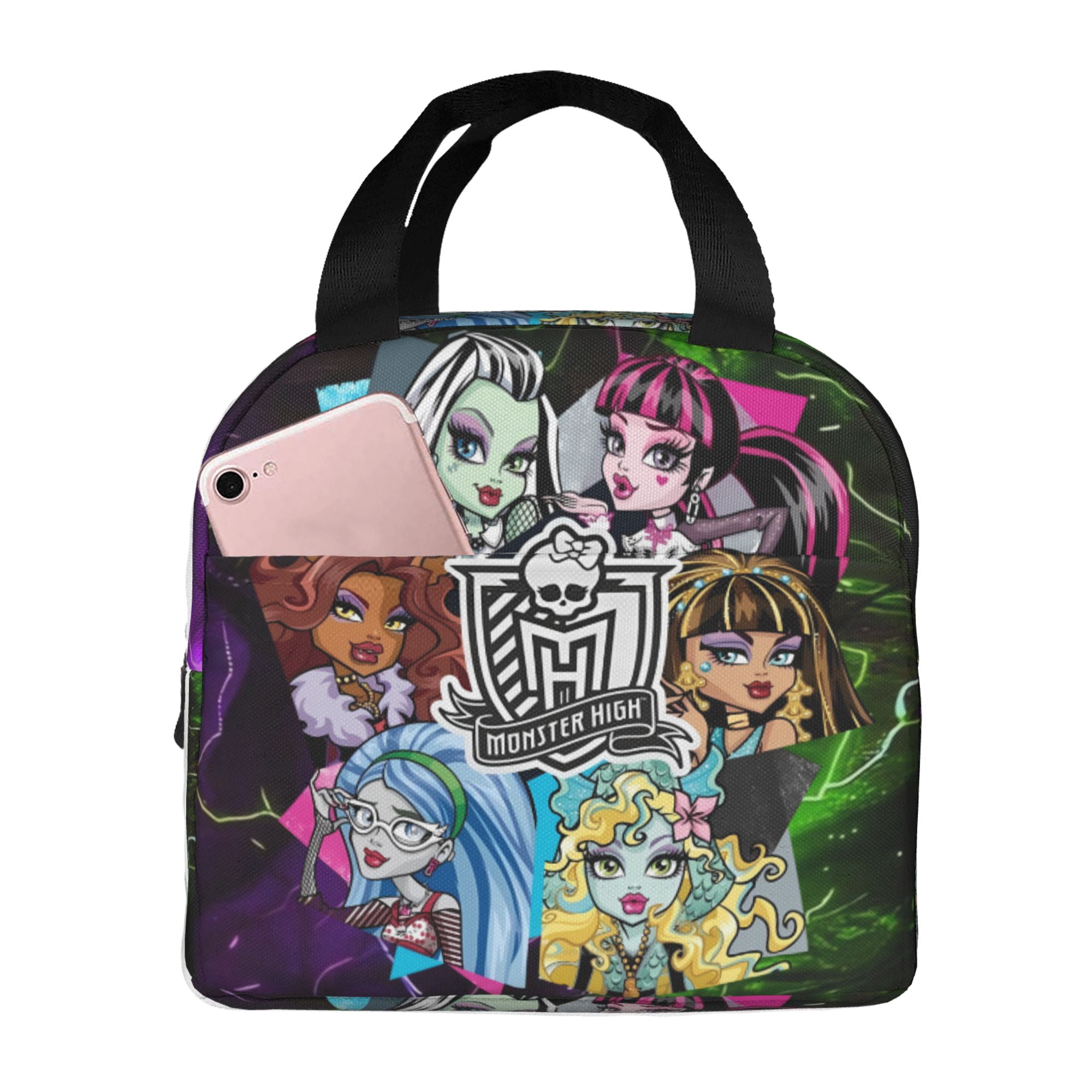 Monster High Lunch Bag Tote Bag Insulated Lunch Box Picnic Beach ...