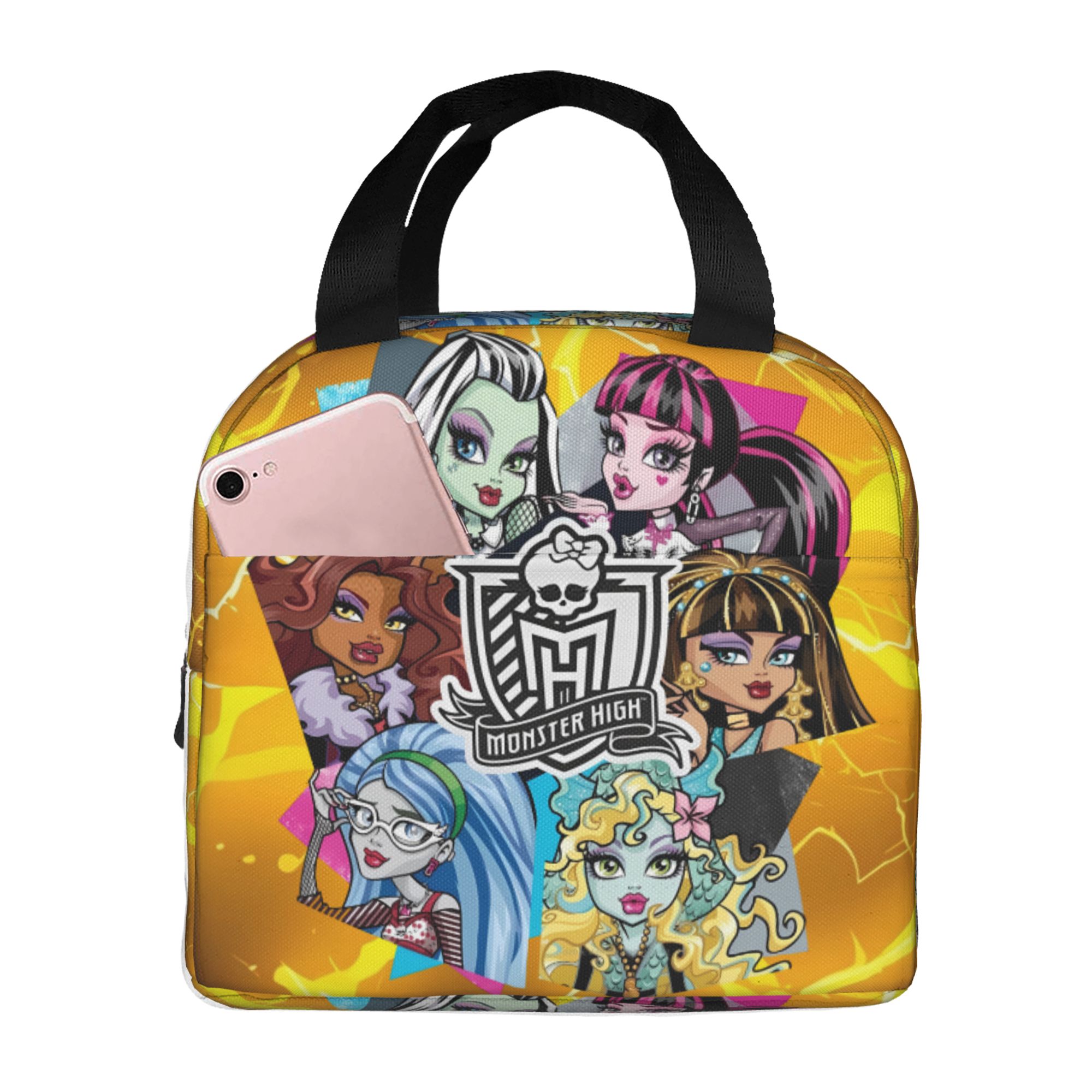 Monster High Lunch Bag Tote Bag Insulated Lunch Box Picnic Beach ...