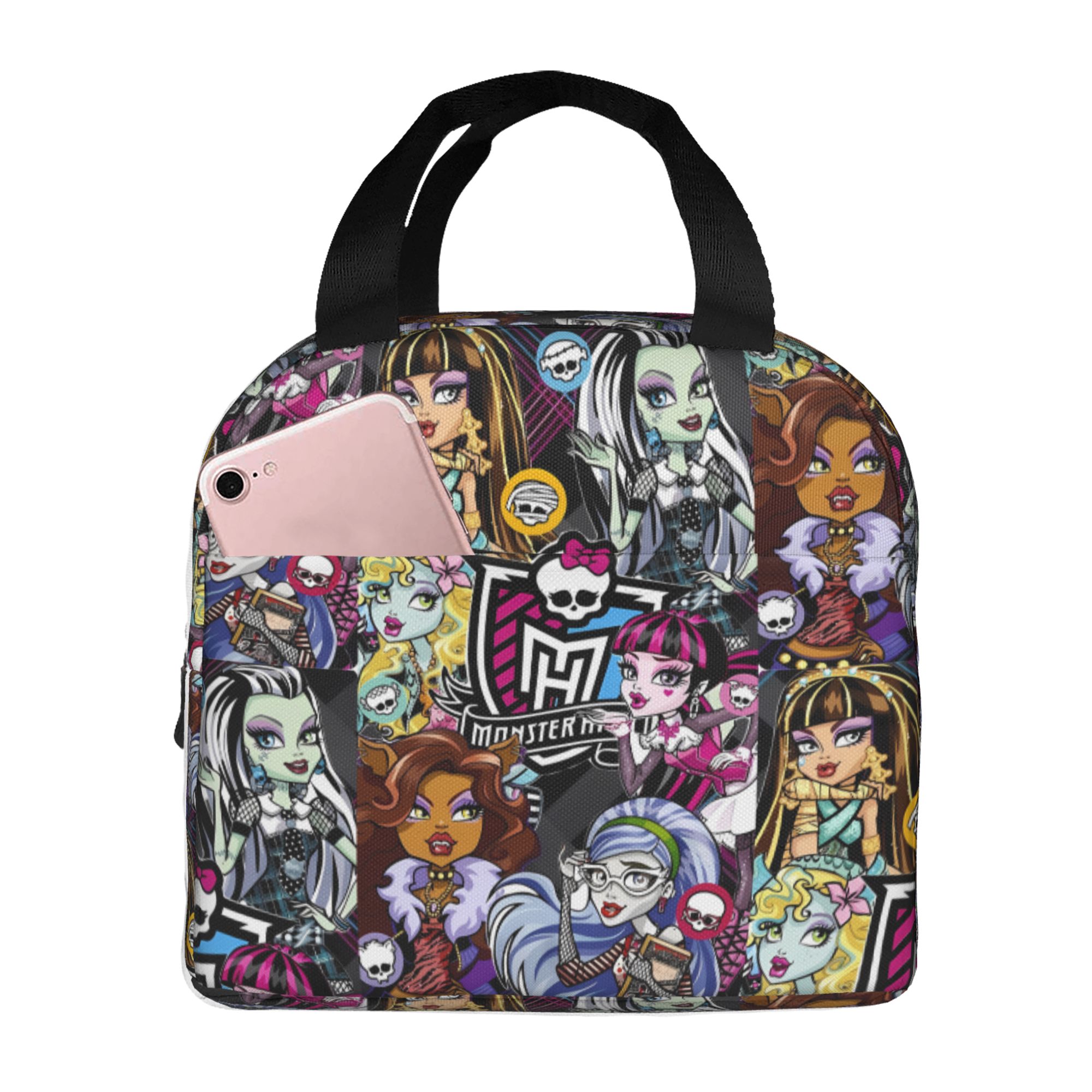 Monster High Lunch Bag Tote Bag Insulated Lunch Box Picnic Beach ...
