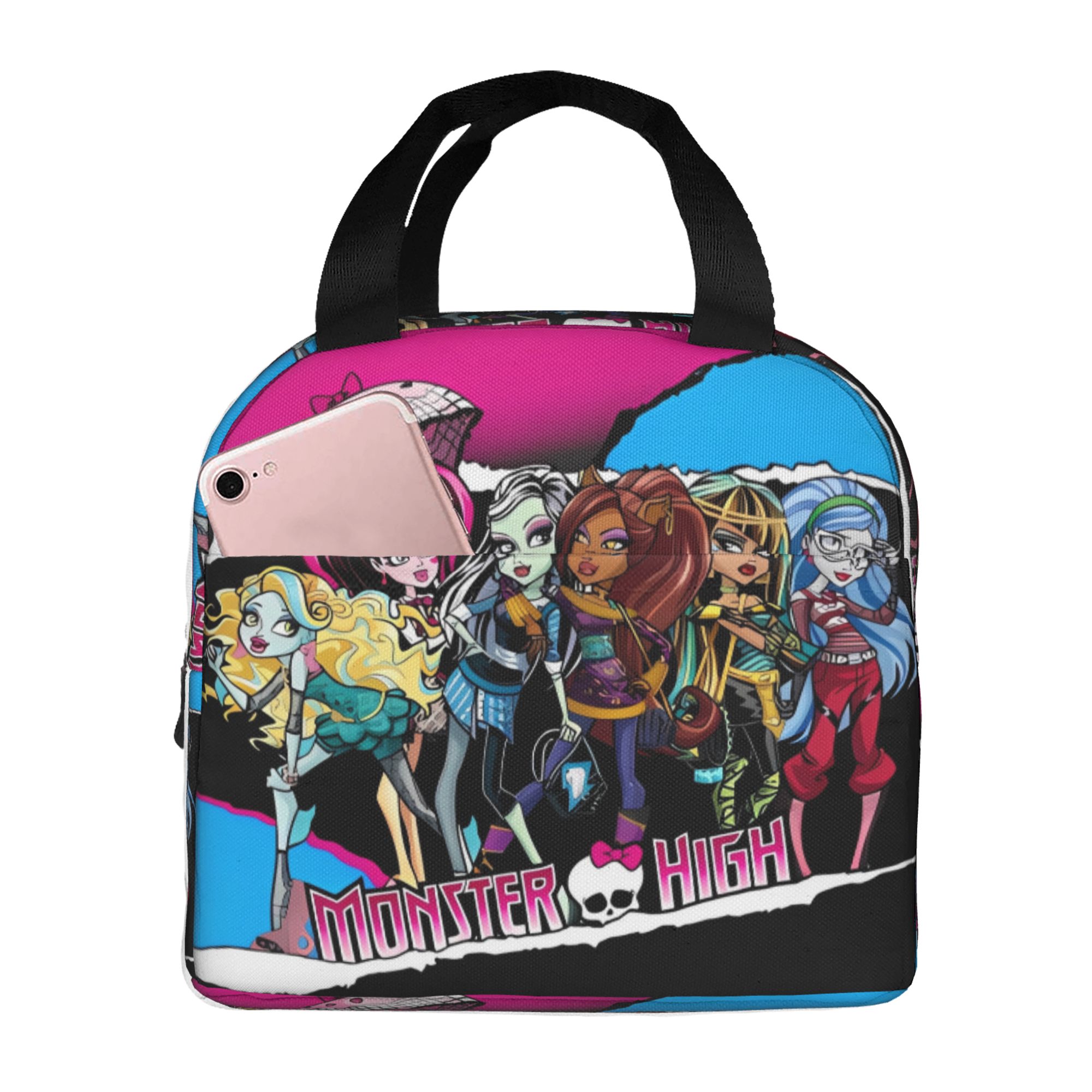Monster High Lunch Bag Tote Bag Insulated Lunch Box Picnic Beach ...