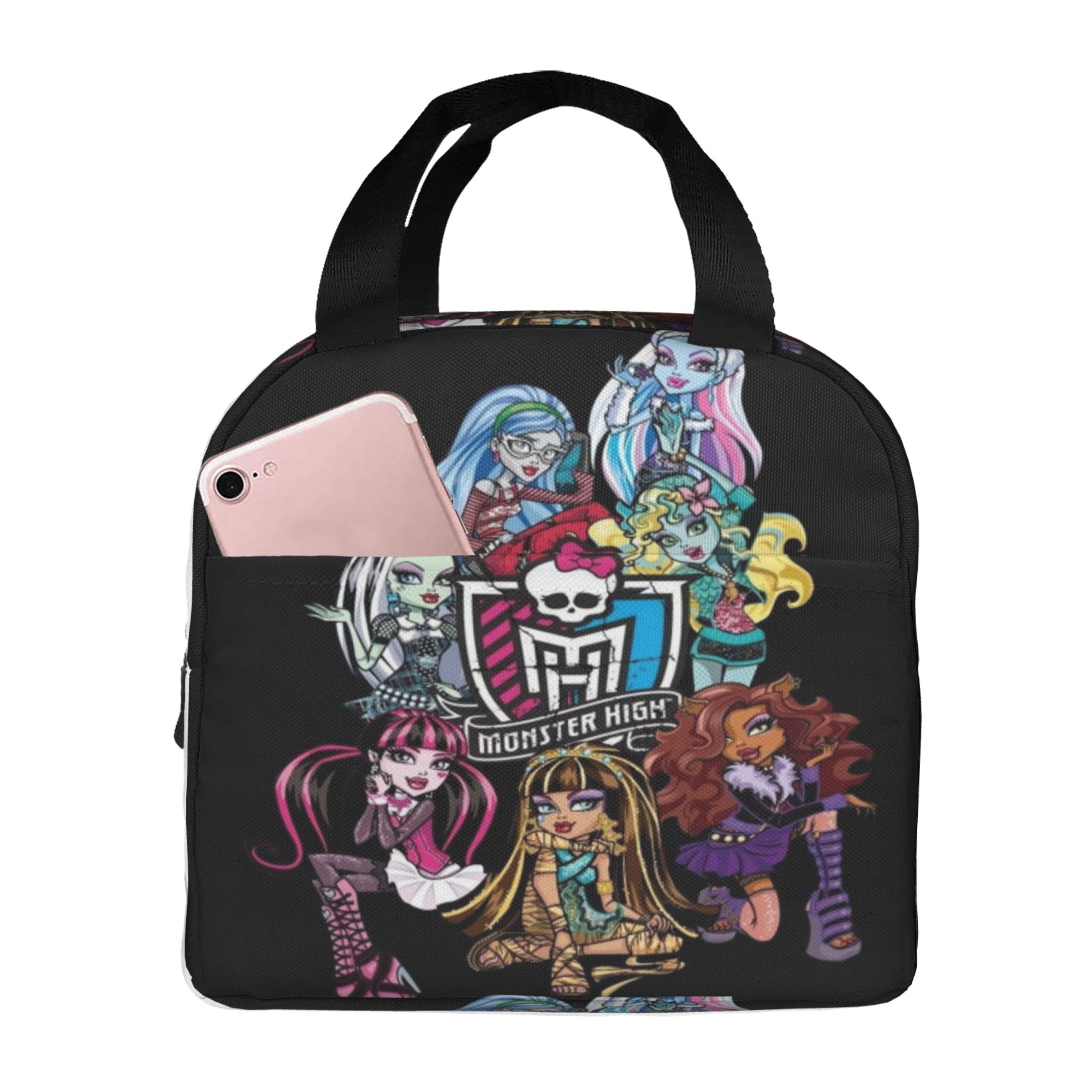 Monster High Lunch Bag Tote Shoulder Bags Insulated Lunch Box Picnic ...