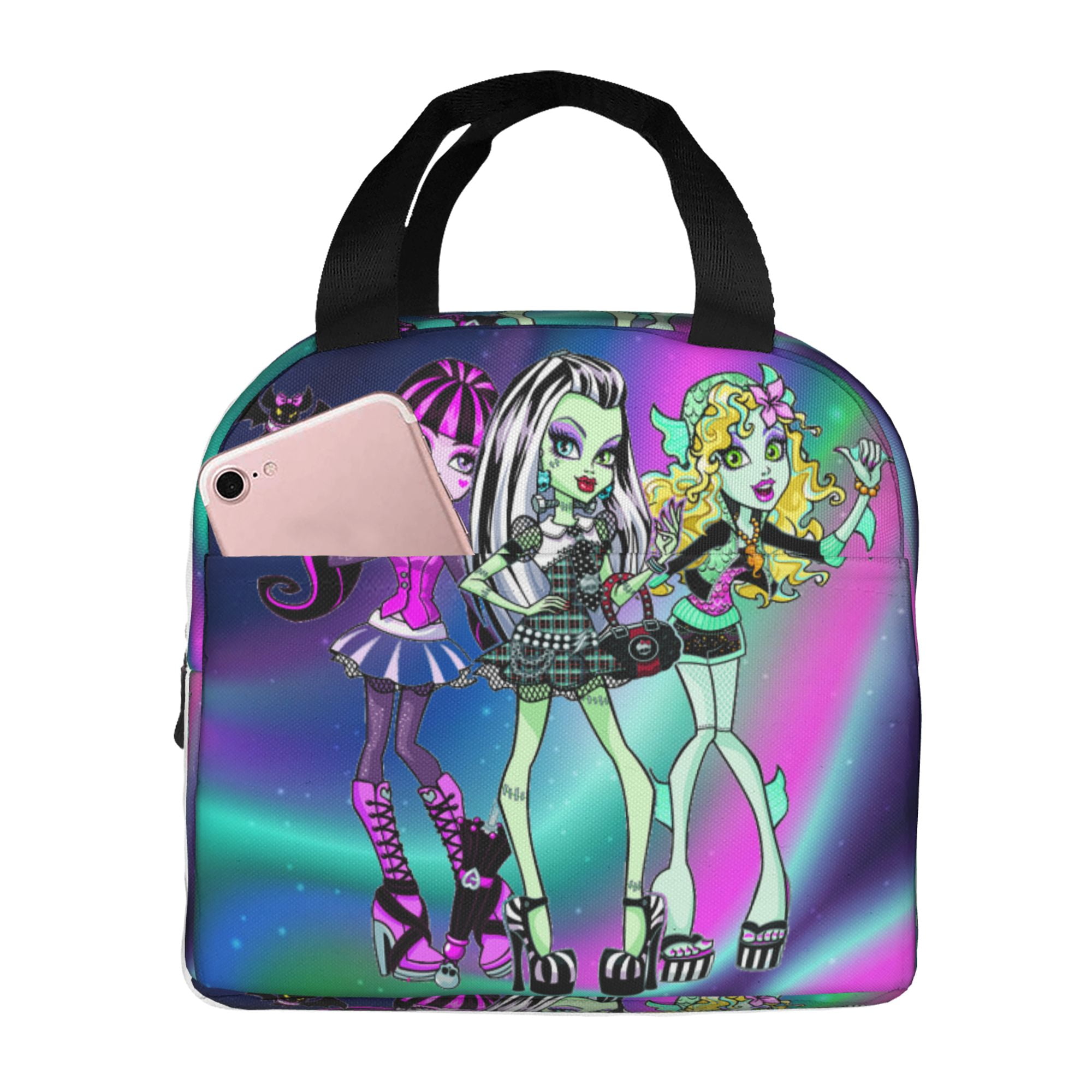 Monster High Lunch Bag Tote Shoulder Bags Insulated Lunch Box Picnic ...