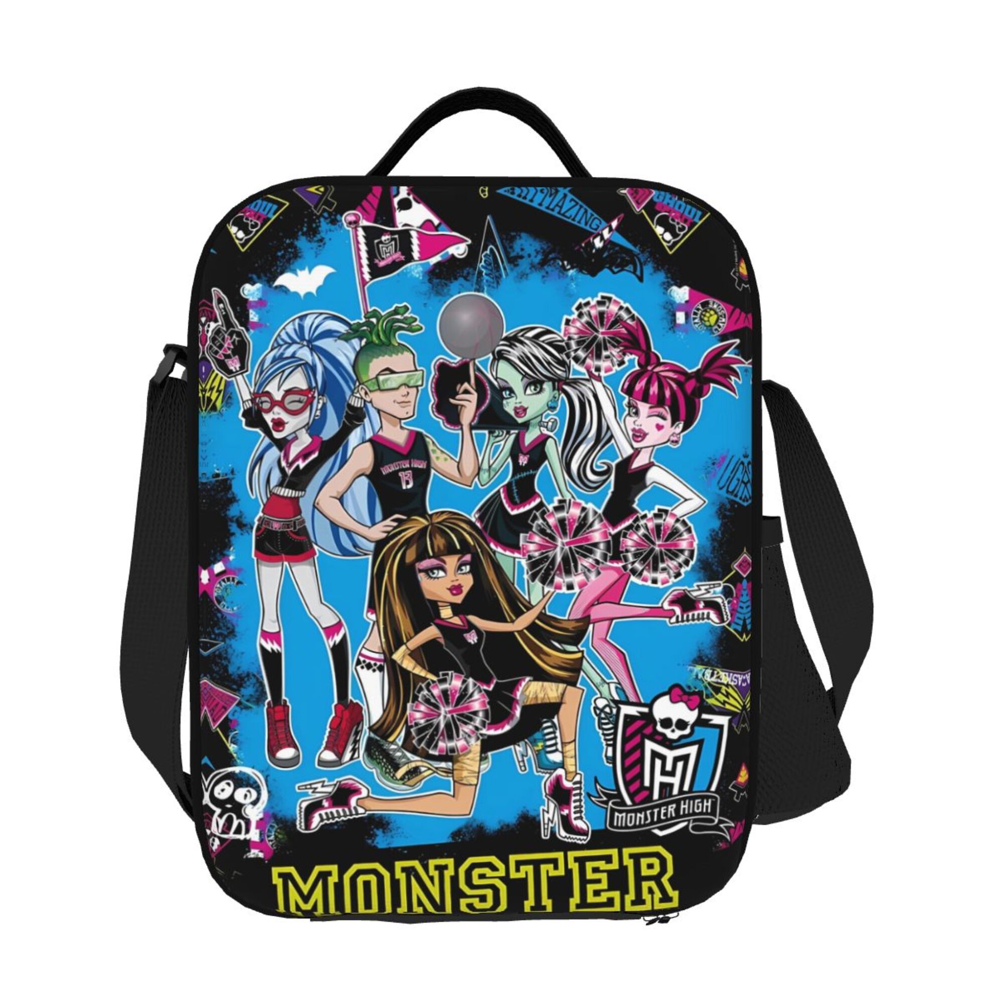 Monster High Lunch Box Portable Lunch Bag Woman Man Teen Work Office ...