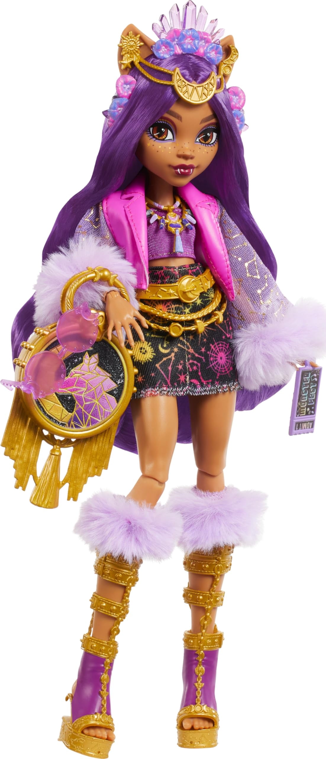 Monster High Monster Fest Doll, Clawdeen Wolf with Glam Outfit ...