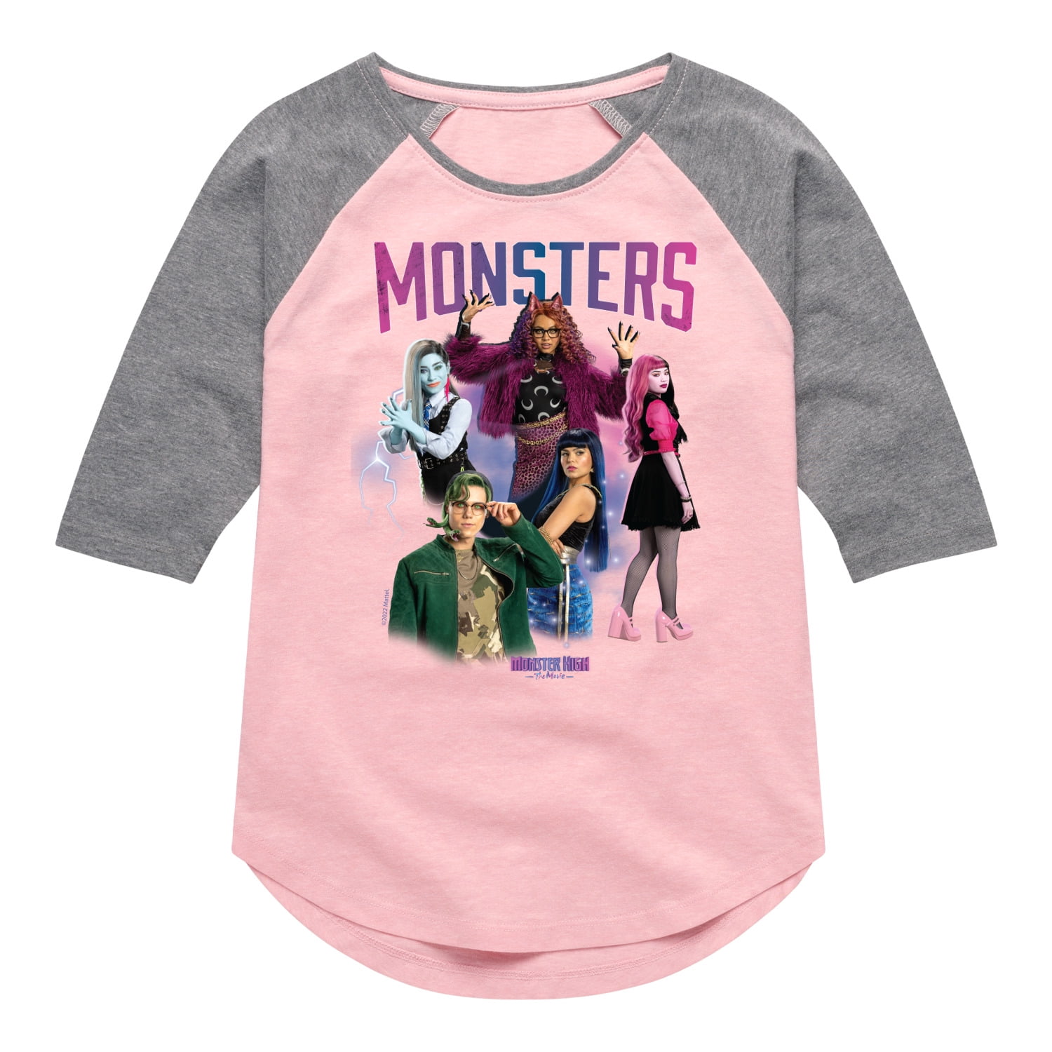 Monster High - Monster Squad - Toddler & Youth Girls Raglan Graphic T ...