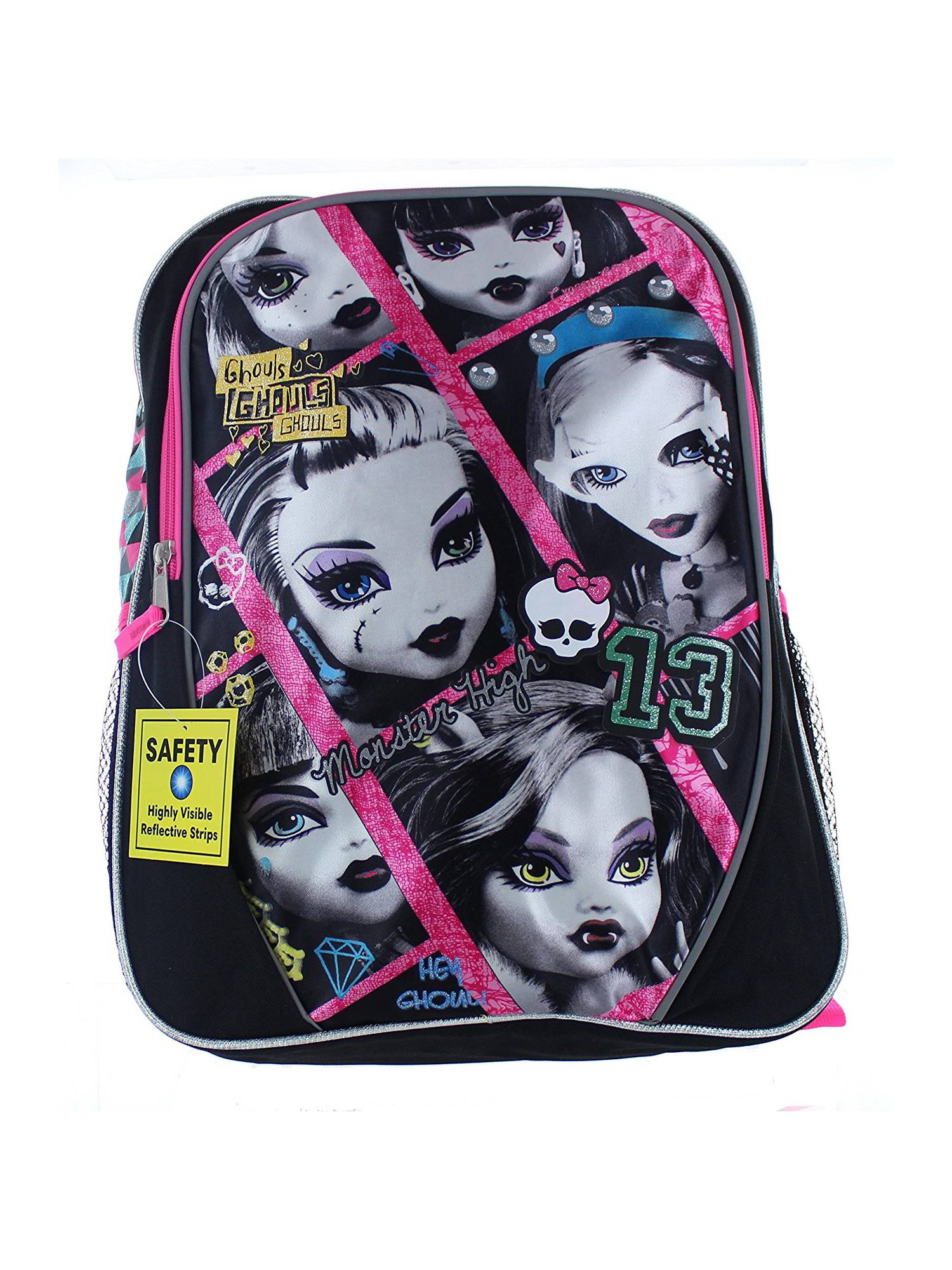 Monster High "Monster Vogue Ghouls" 16-inch Kids School Backpack Bag ...