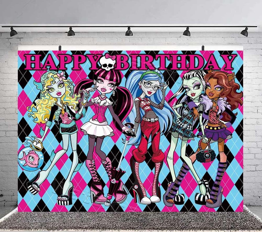 Monster High Party Supplies Background Backdrop Taspestry Banner Post ...
