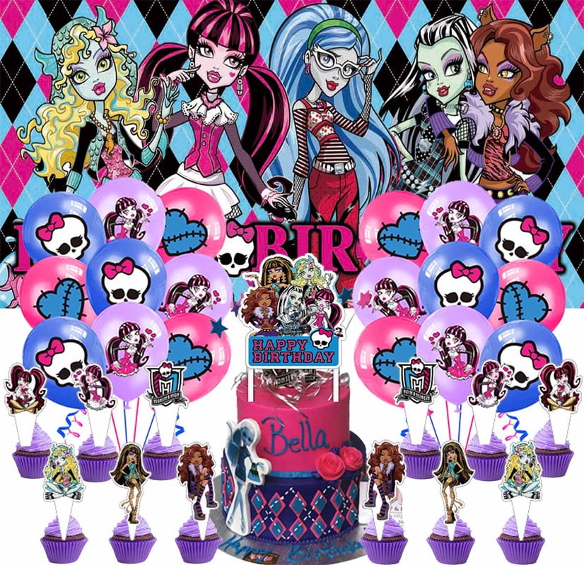 Monster High Party Supplies Kit Latex Balloons Birthday Decor Banner ...
