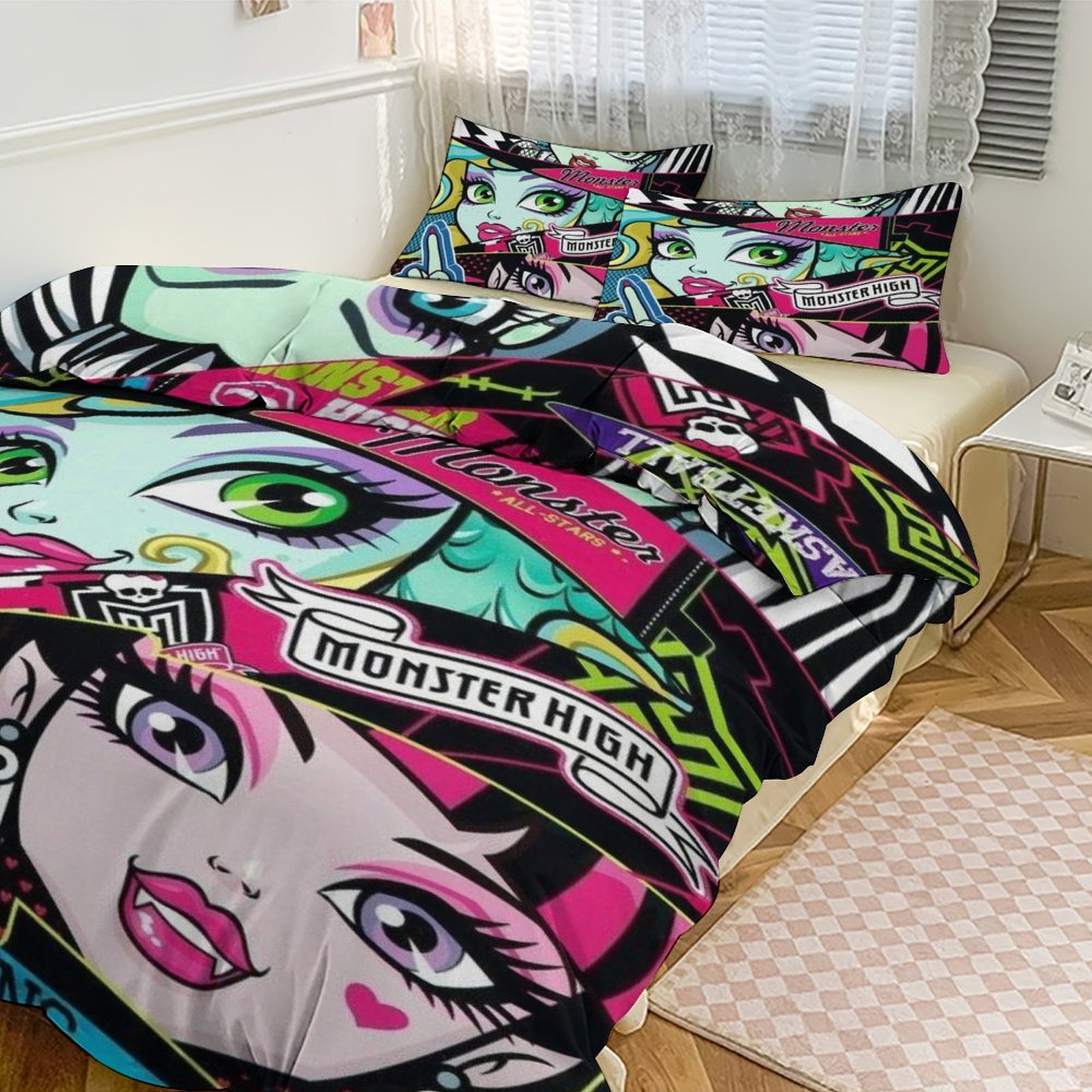 Monster High Posters (20)3-Piece Bedding Set (1 Duvet Cover + 2 Pillow ...
