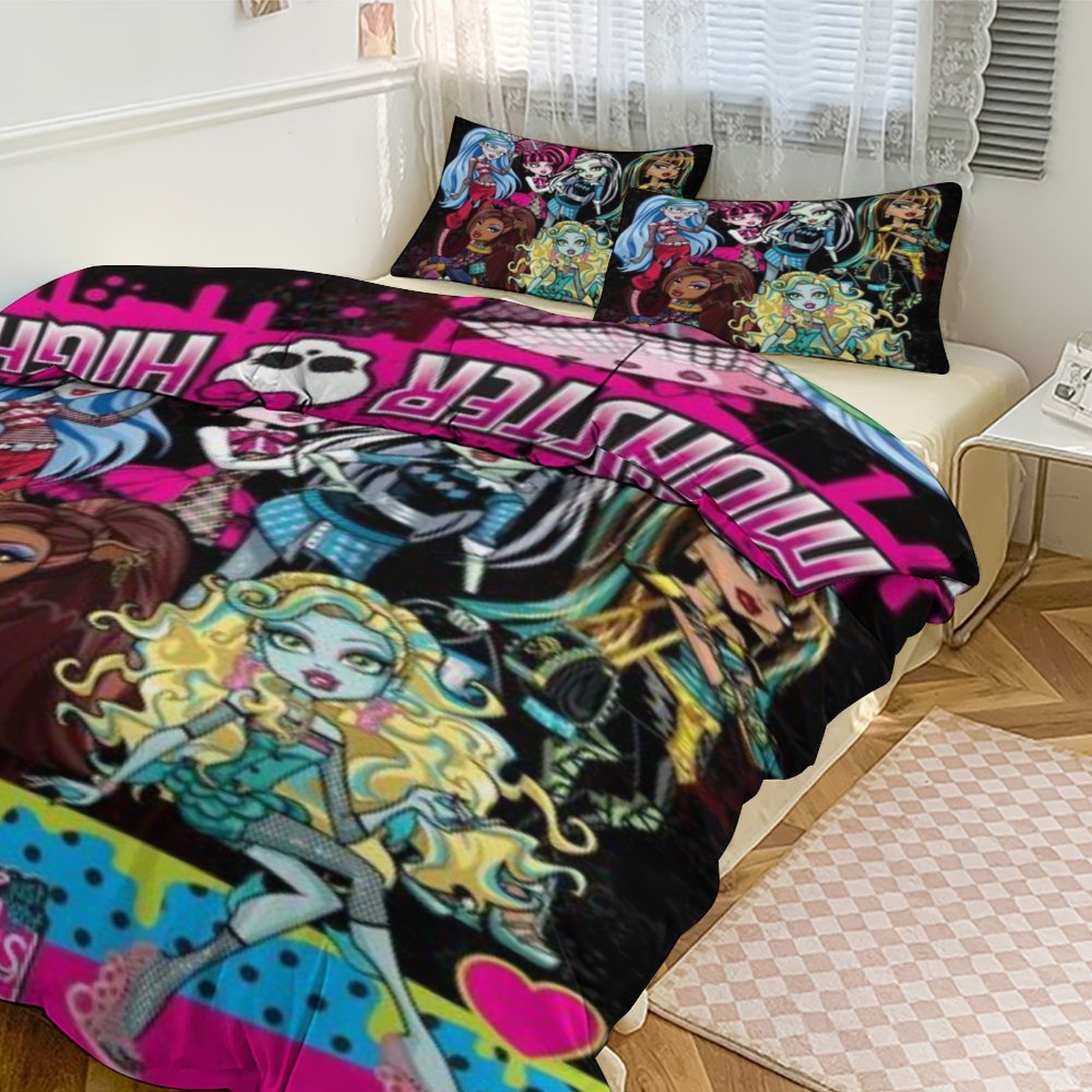 Monster High Posters (9)3-Piece Bedding Set (1 Duvet Cover + 2 Pillow ...