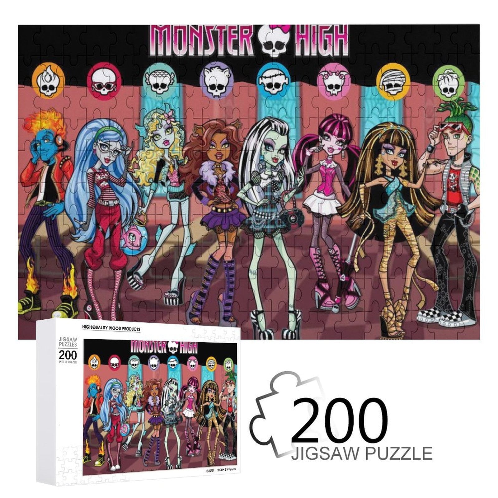 Monster High Puzzle For Boys Girls Puzzle Enthusiasts, 200 Piece Jigsaw ...