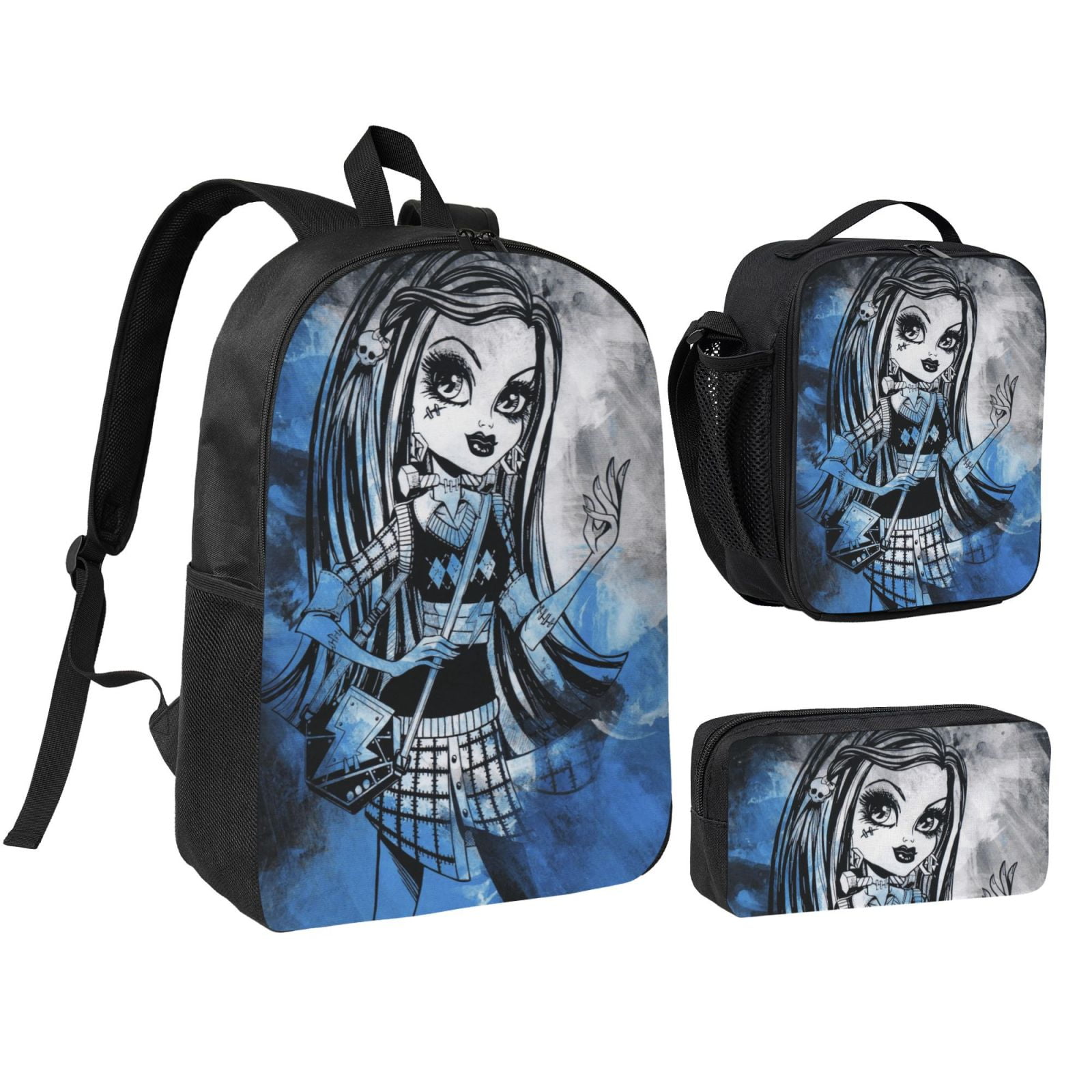 Monster High School Backpack 3 Piece Set, 3D Printed Lightweight High ...