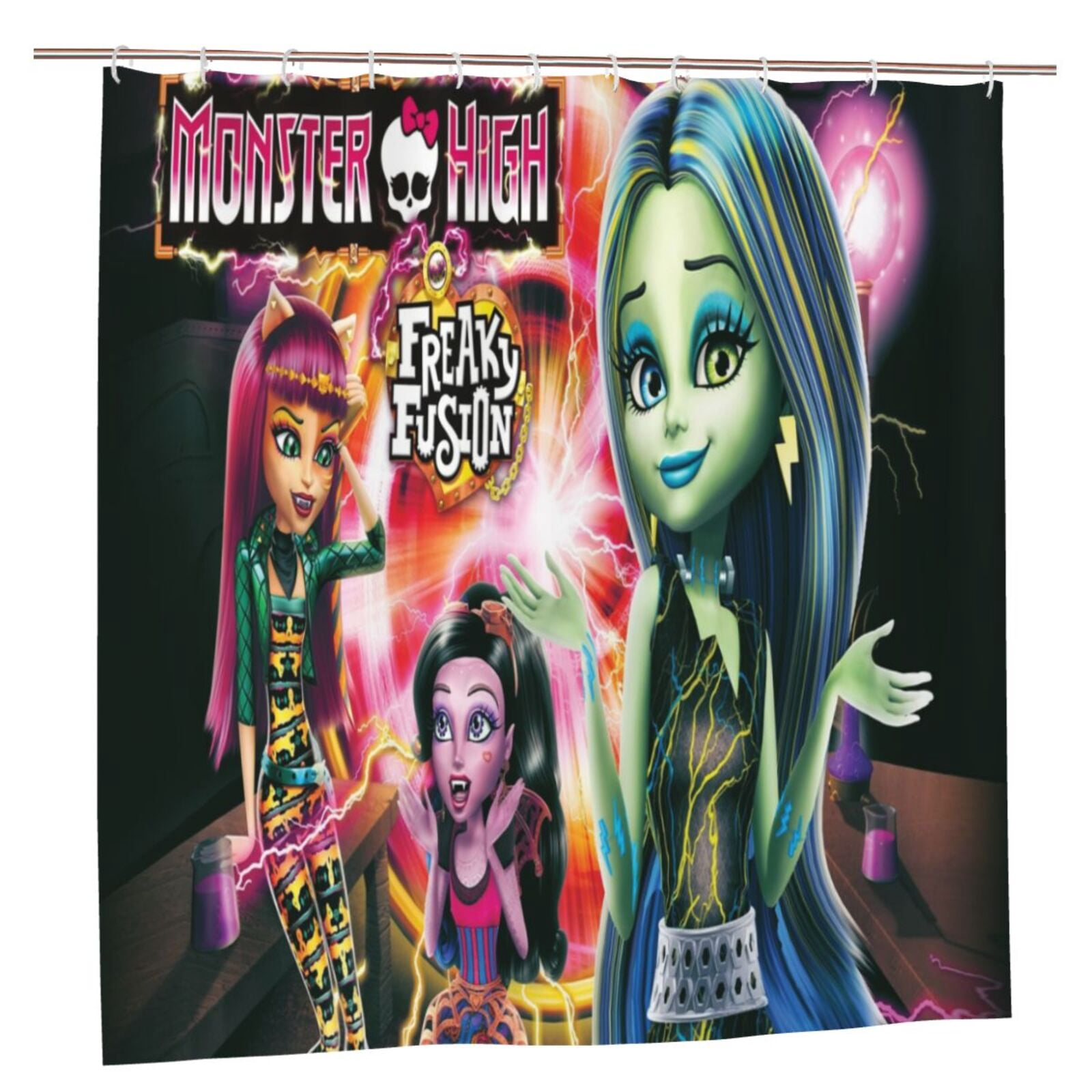 Monster High Shower Curtain, Funny Anime Shower Curtain Sets Waterproof ...
