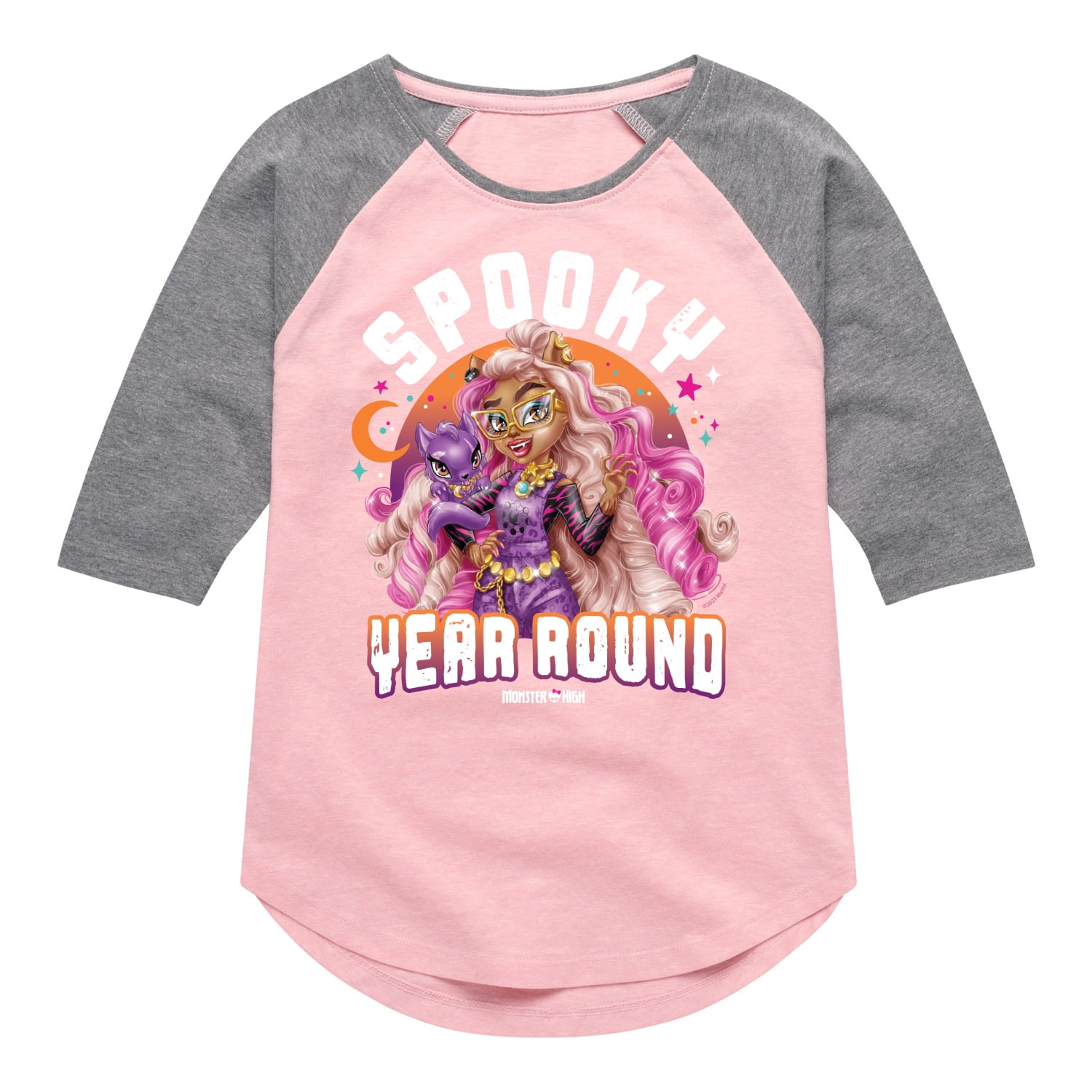 Monster High - Spooky Season Year Round - Toddler & Youth Girls Raglan ...