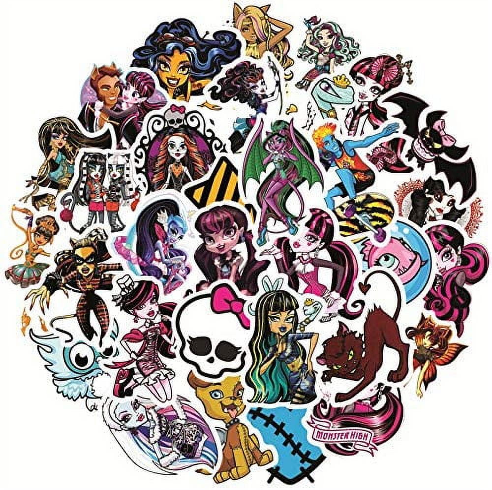 Monster - High Stickers Pack, 50Pcs Anime Vinyl Waterproof Stickers for ...