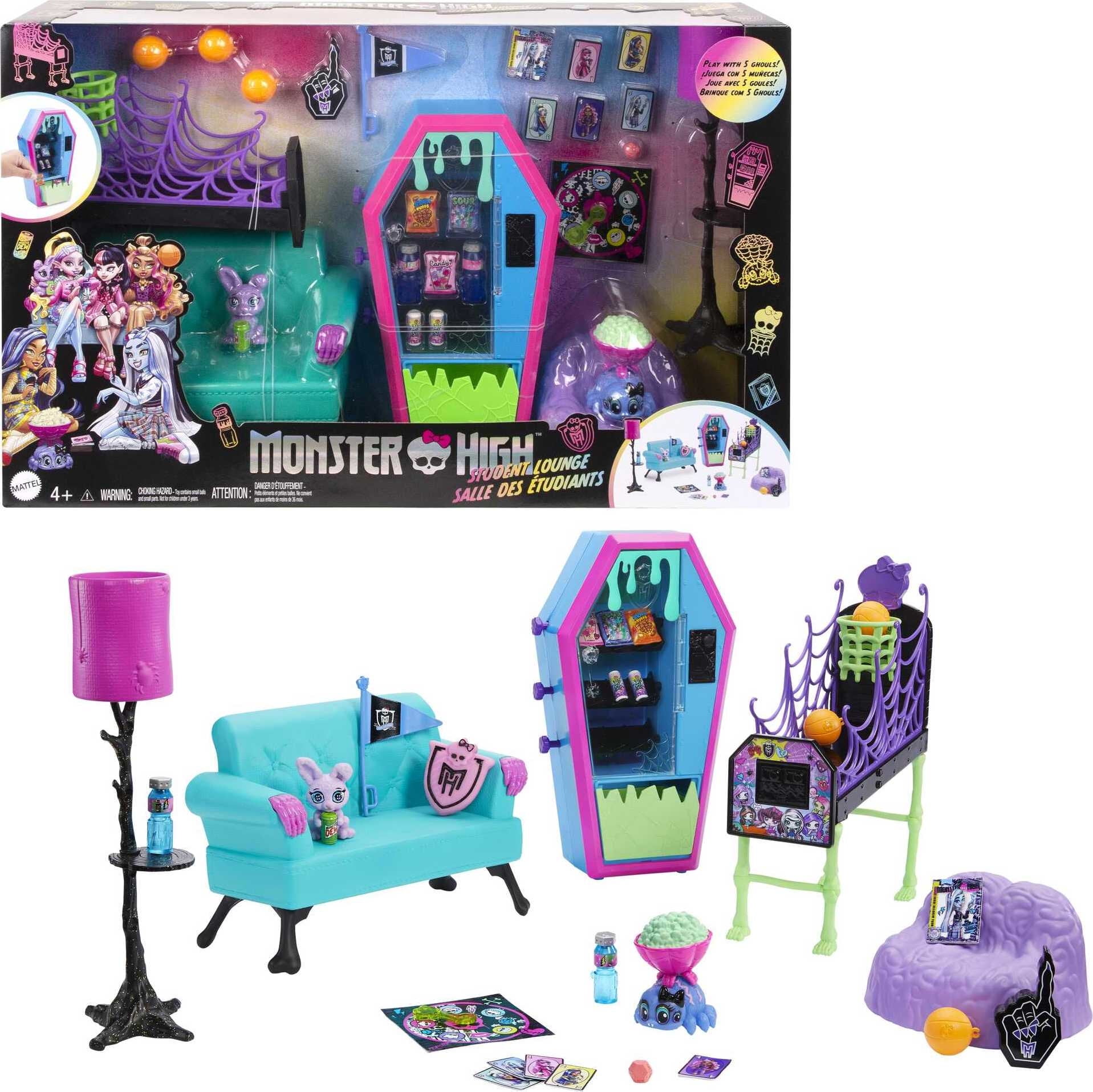 Monster High Student Lounge Playset, Furniture and Accessories ...