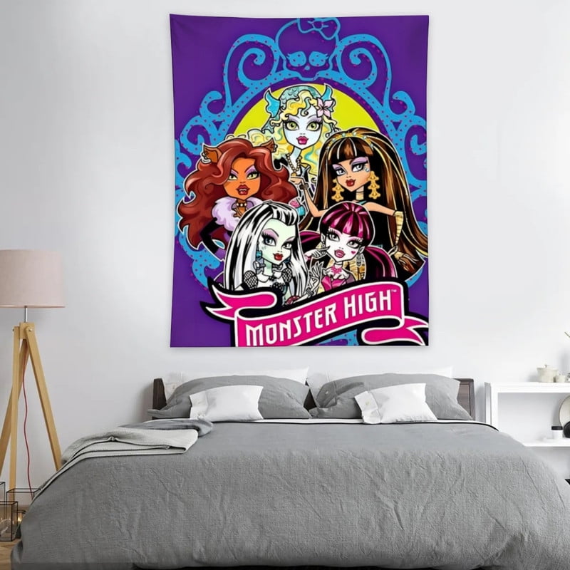 Monster High Tapestry Gift Wall Hanging Backdrop for Room Bedroom Girls ...