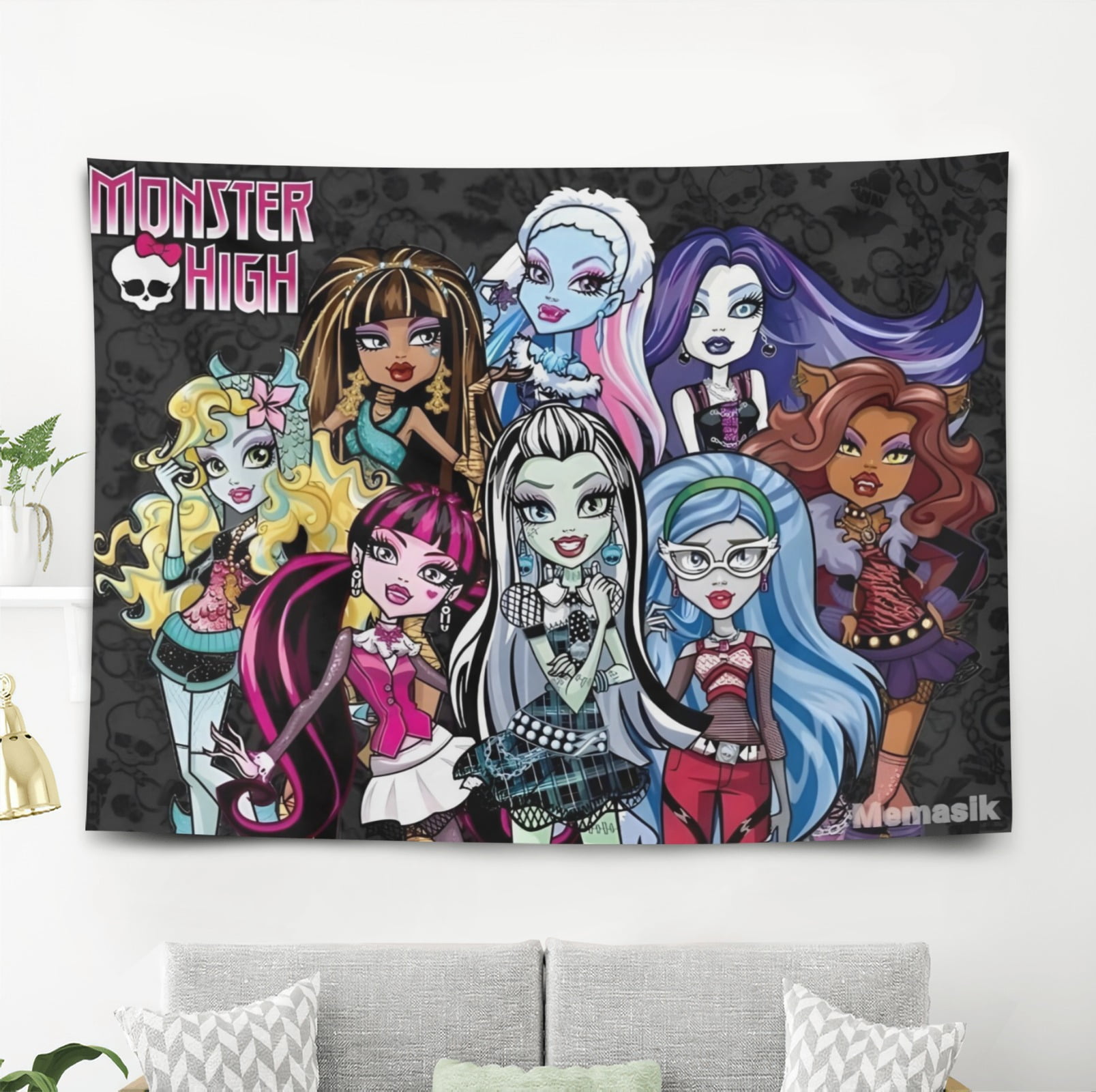 Monster High Tapestry Poster Wall Hanging Art Decor for Living Room ...