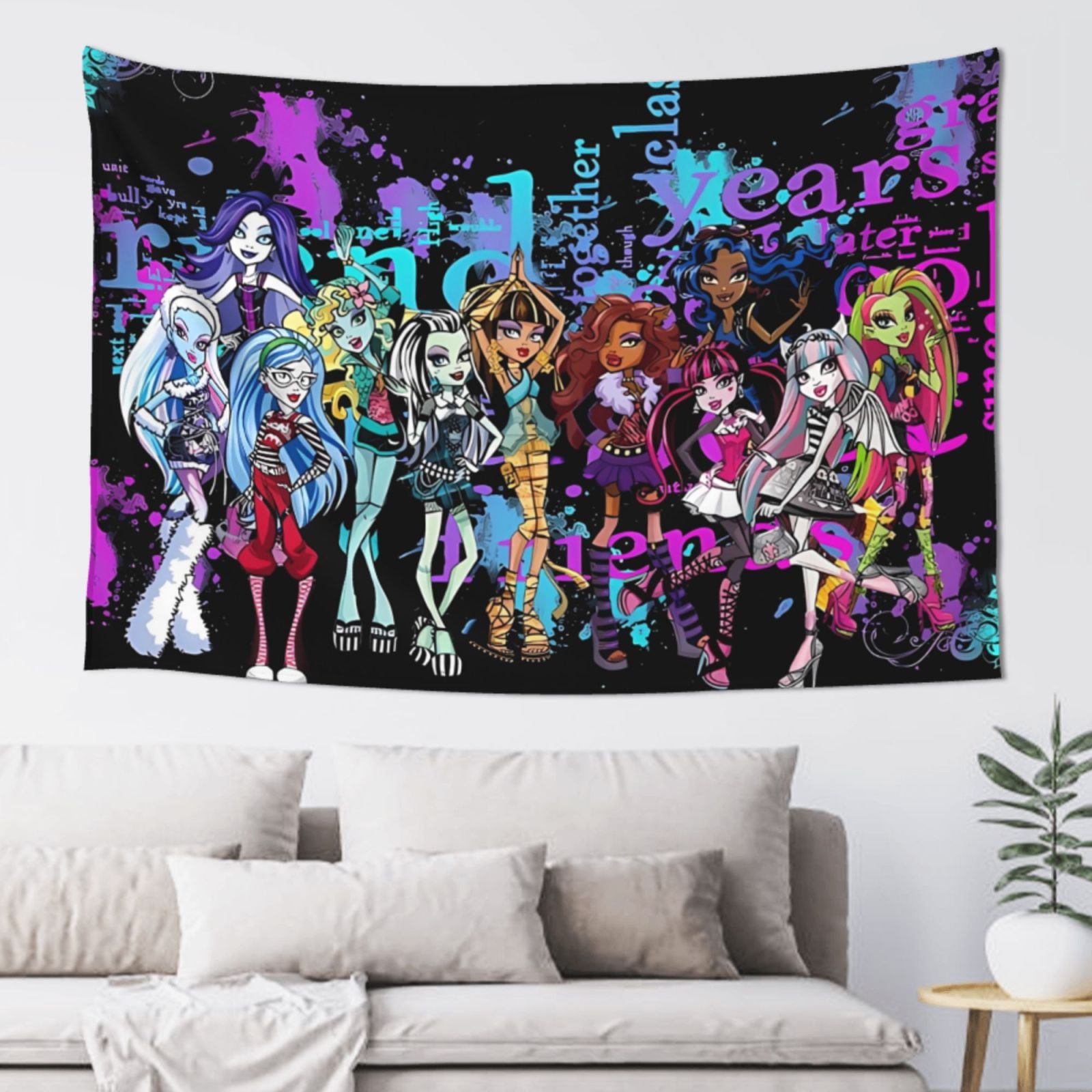 Monster High Tapestry Wall Hanging Home Decoration Wall Blanket ...