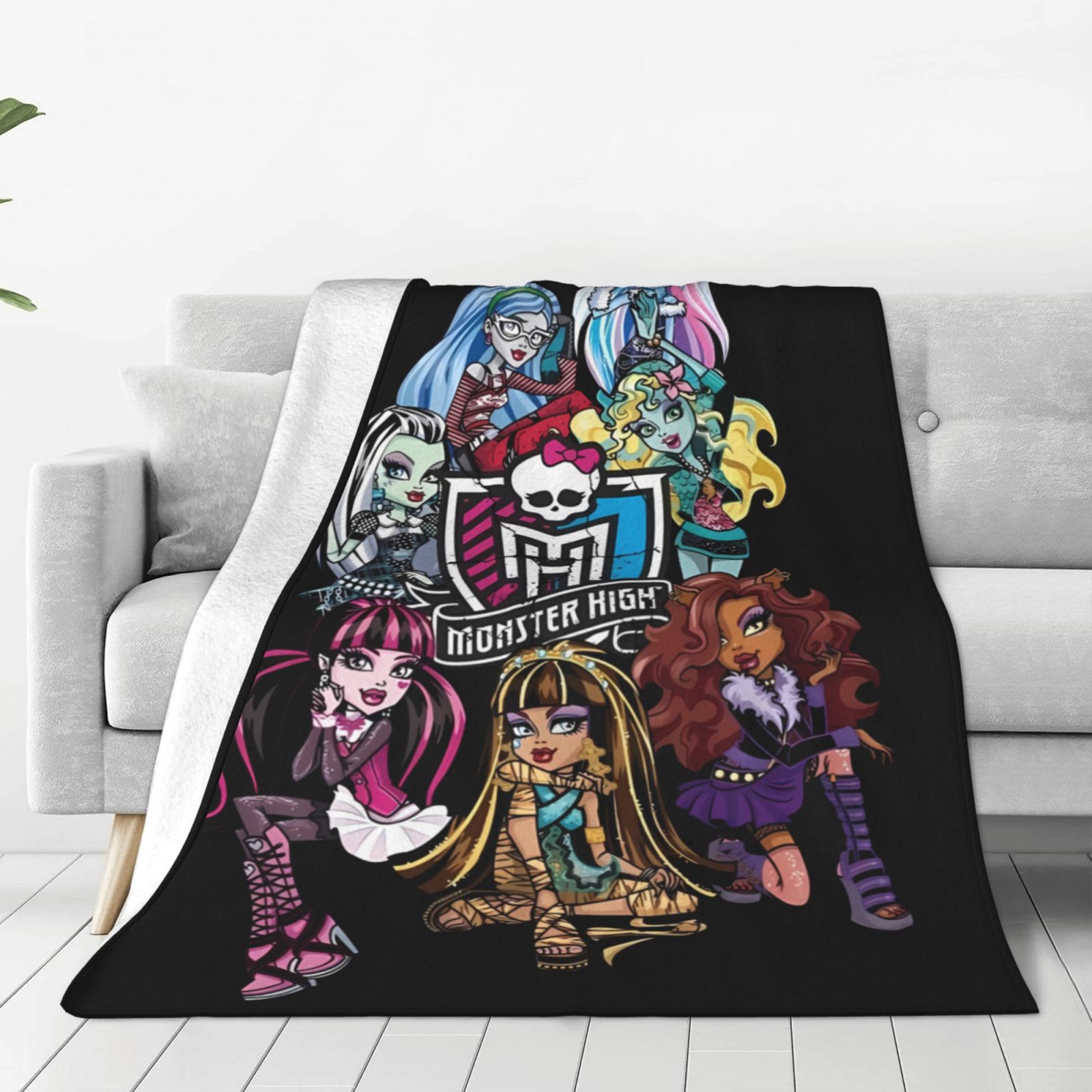 Monster High Throw Blanket Couch Bed Sofa Soft Lightweight Warm Cozy ...