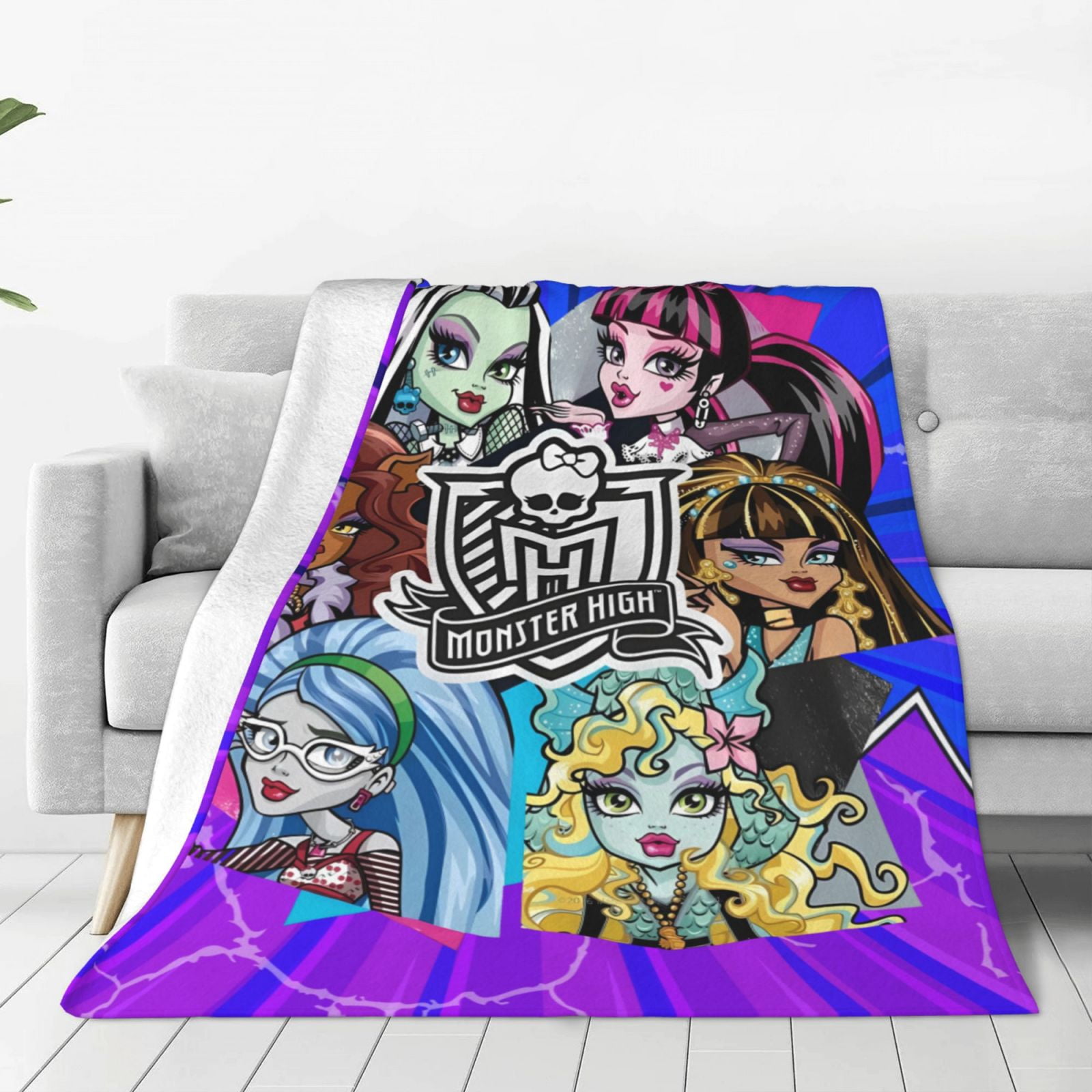 Monster High Throw Blanket Couch Bed Sofa Soft Lightweight Warm Cozy ...