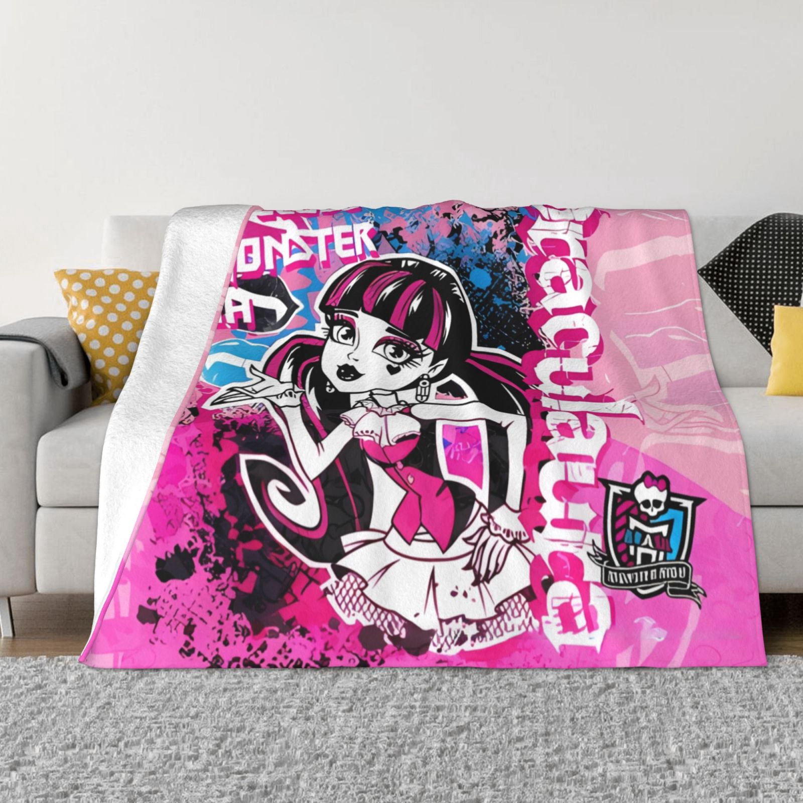Monster High Throw Blanket Couch Bed Sofa Soft Lightweight Warm Cozy ...