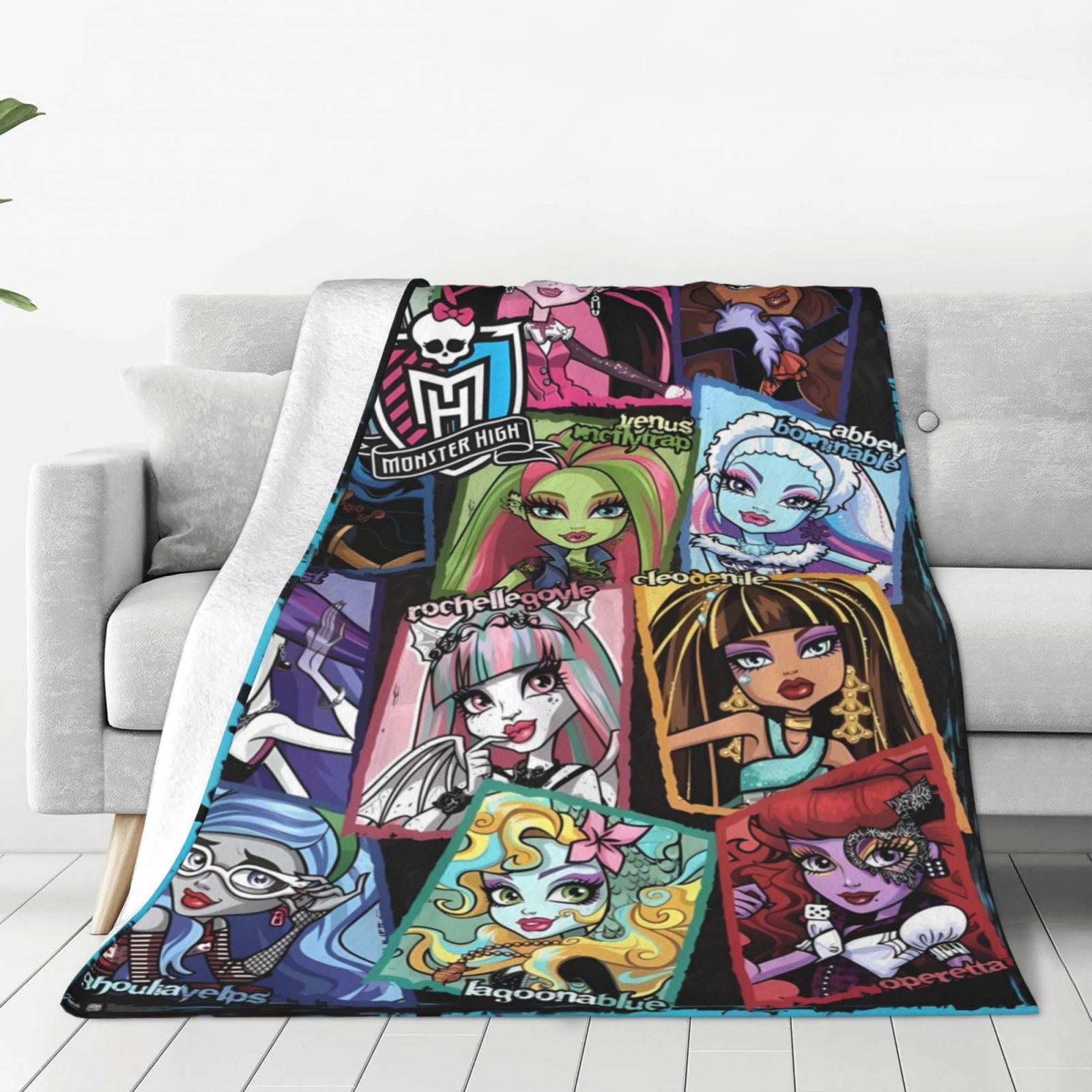 Monster High Throw Blanket Couch Bed Sofa Soft Lightweight Warm Cozy ...