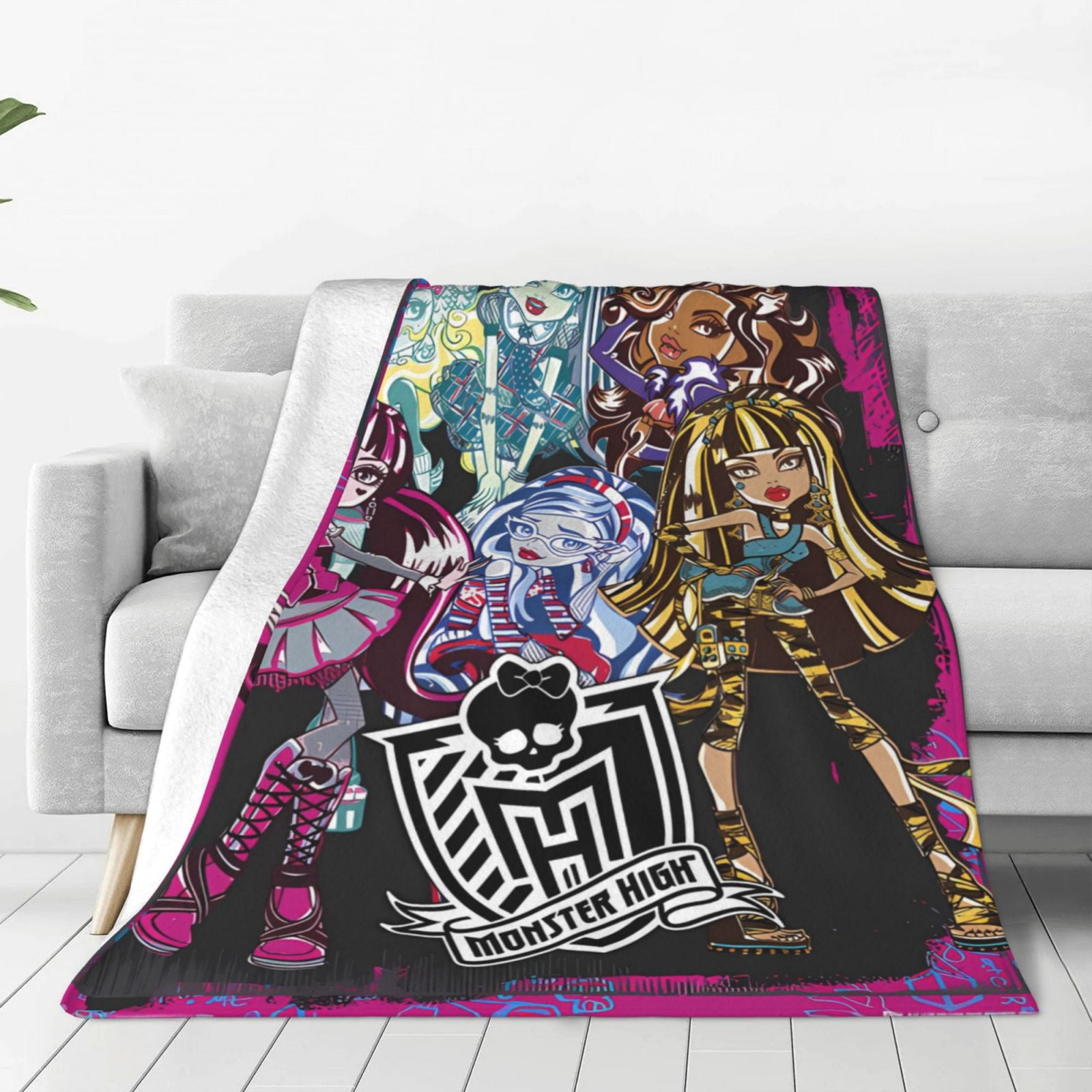 Monster High Throw Blanket Couch Bed Sofa Soft Lightweight Warm Cozy ...