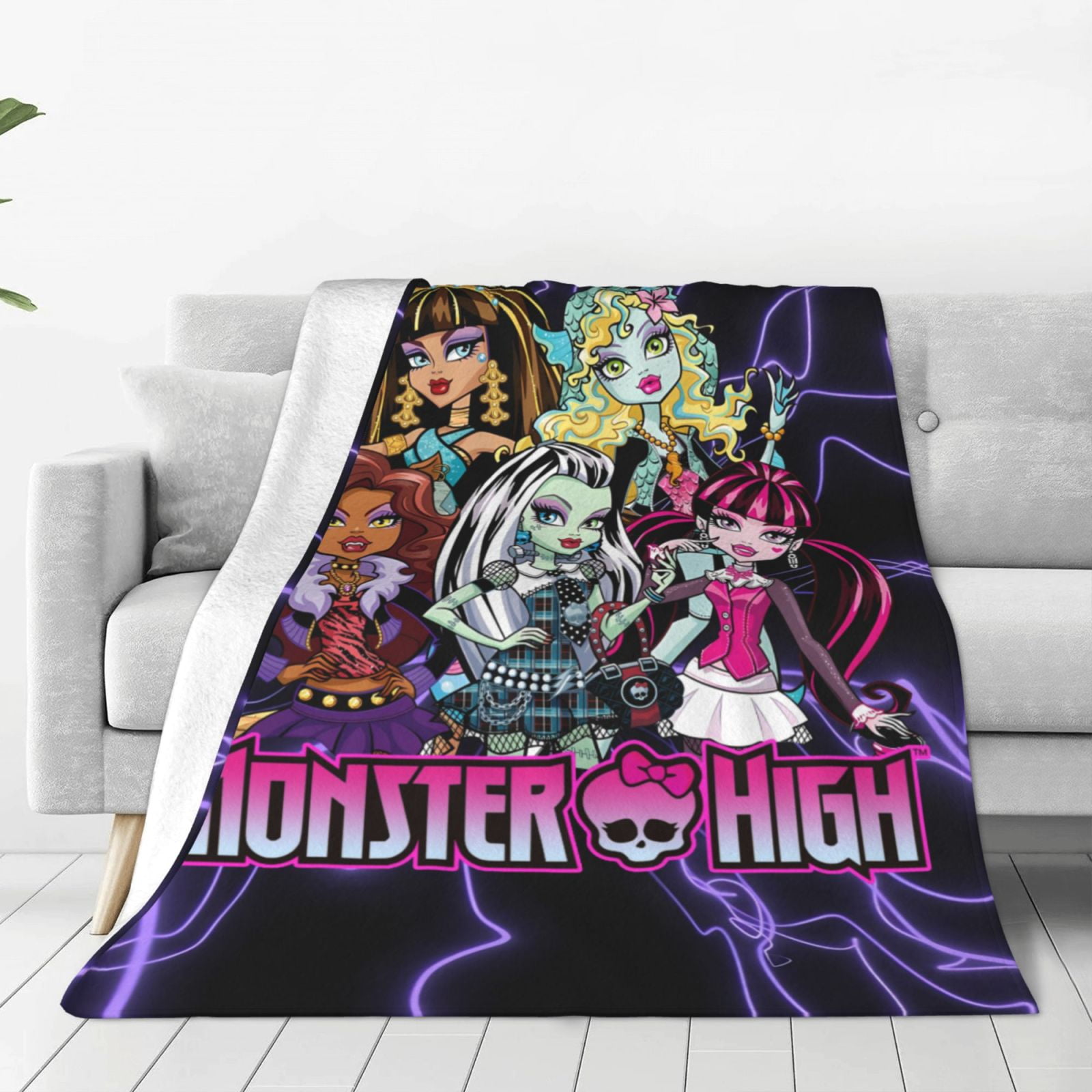 Monster High Throw Blanket Couch Bed Sofa Soft Lightweight Warm Cozy ...