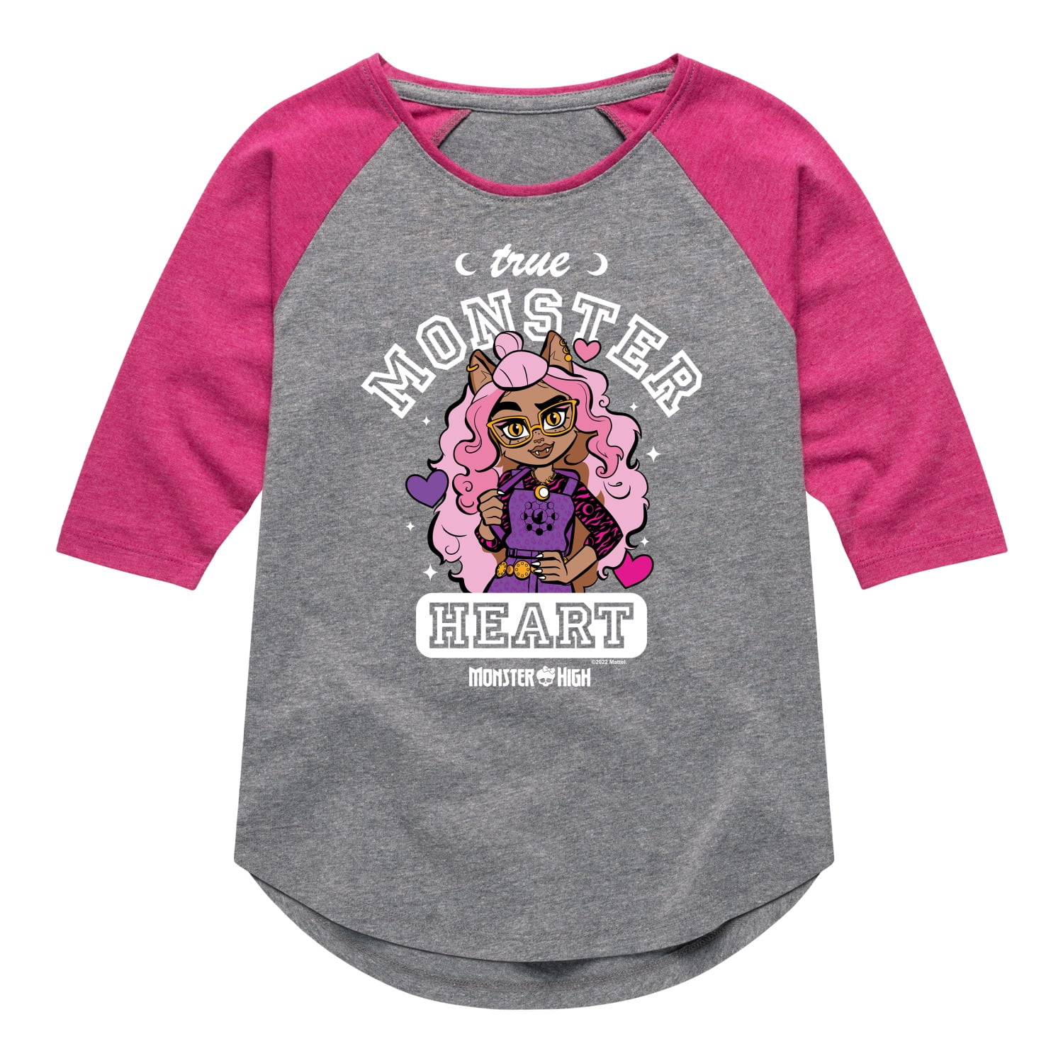 Monster High - True Monster At Heart - Toddler & Youth Girls Raglan ...